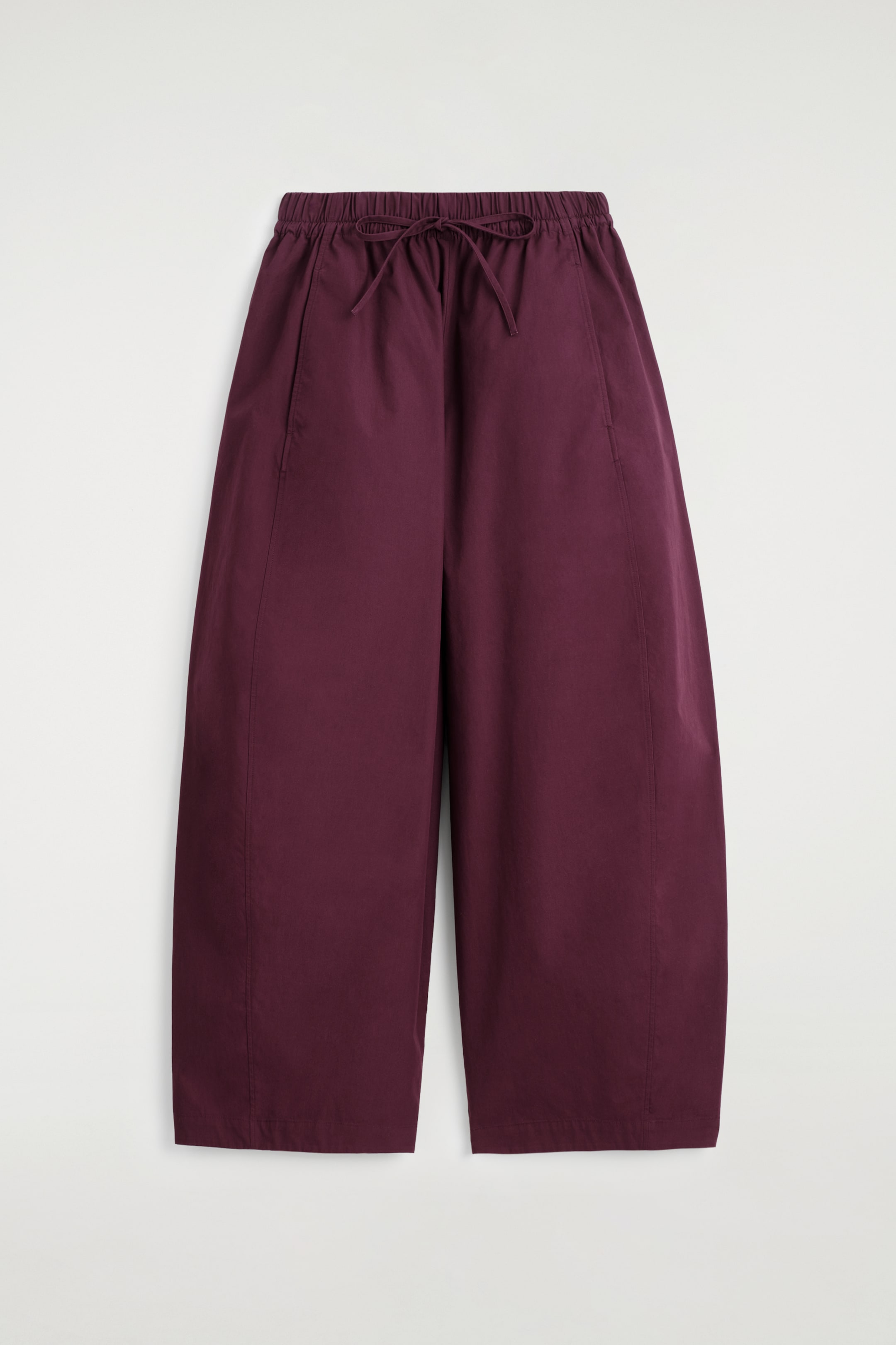 Bukser med tønneformede ben og elastisk midje - Mørkerød - Ladies | H&M NO