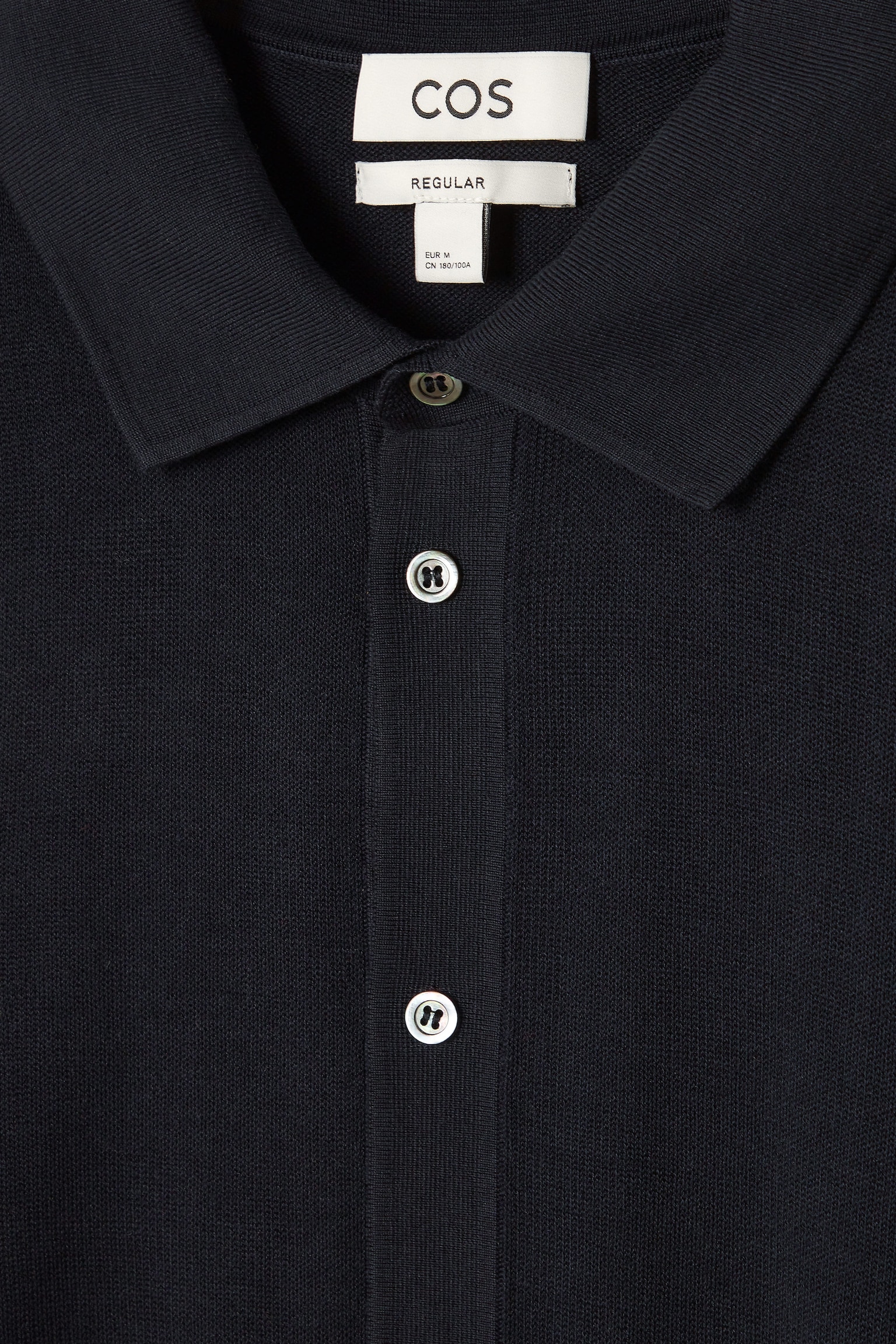 REGULAR KNITTED SILK OVERSHIRT - NAVY | COS