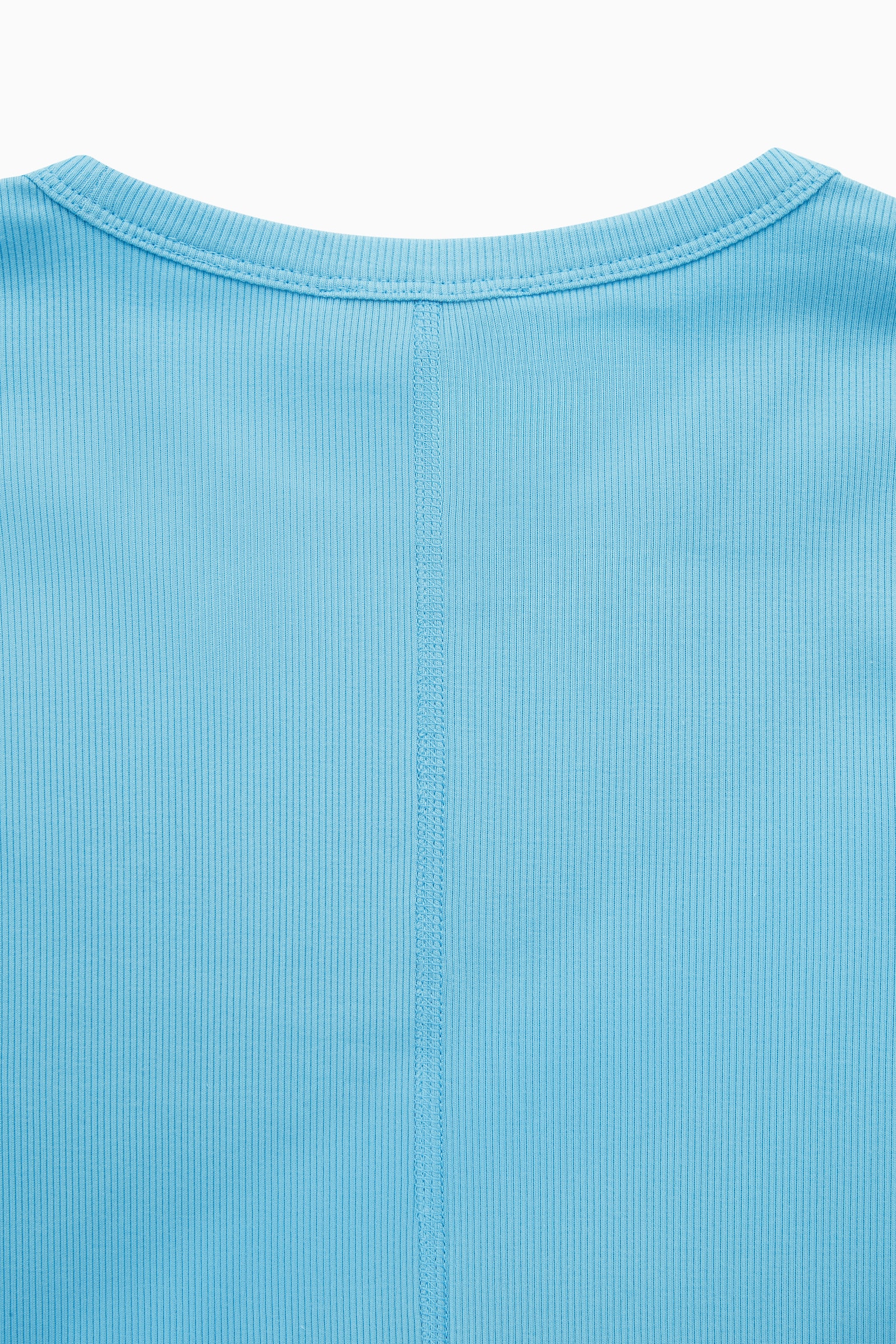 RIBBED JERSEY LONG-SLEEVED TOP - TURQUOISE | COS