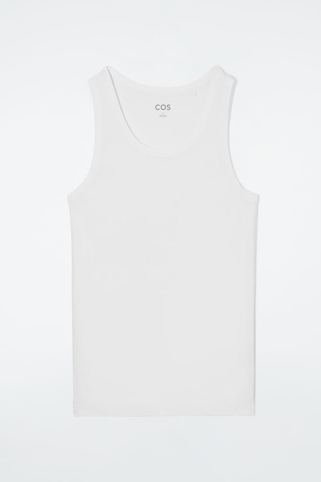 DÉBARDEUR CÔTELÉ - BLANC | COS