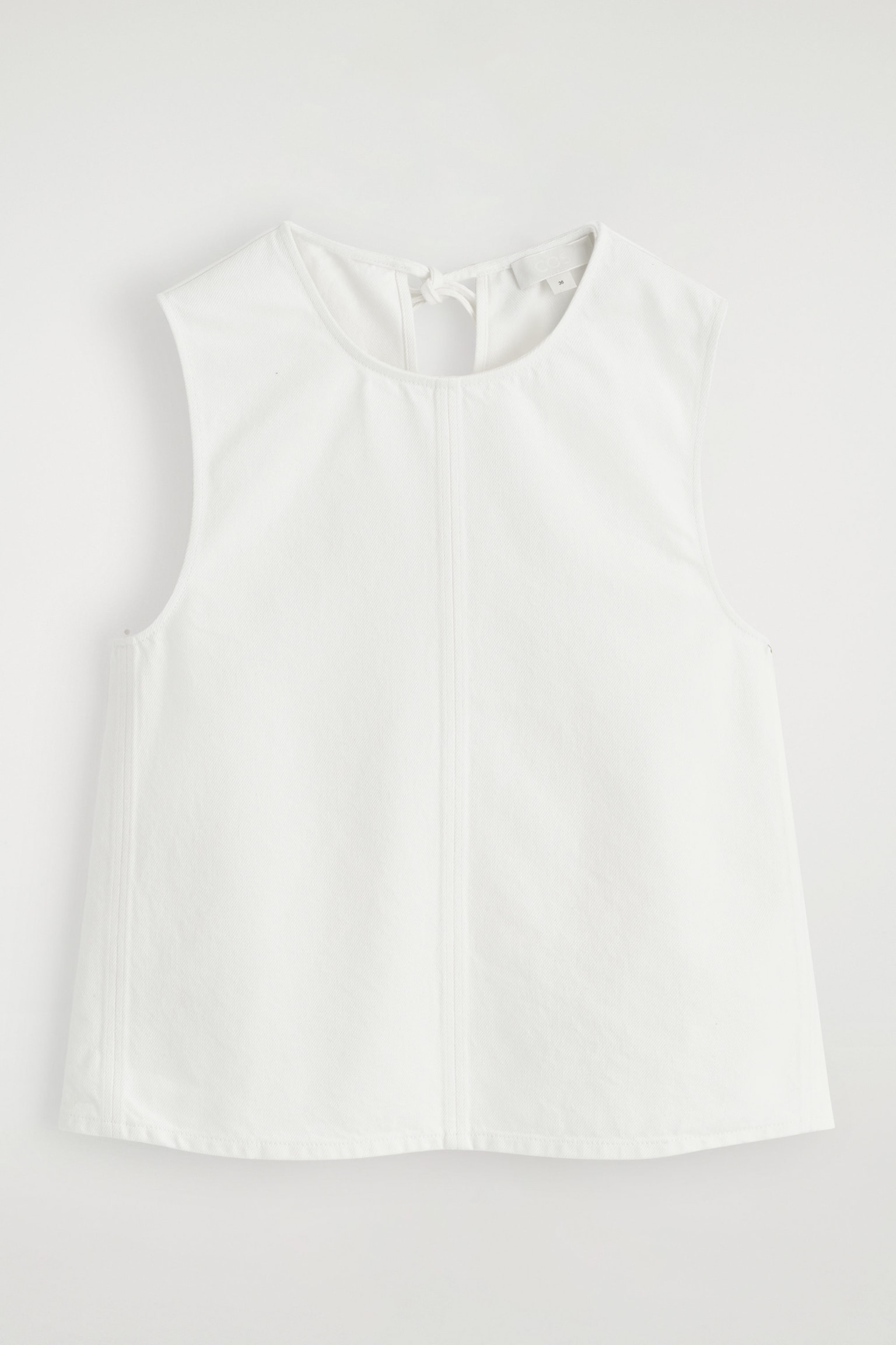 SLEEVELESS DENIM TOP - WHITE | COS