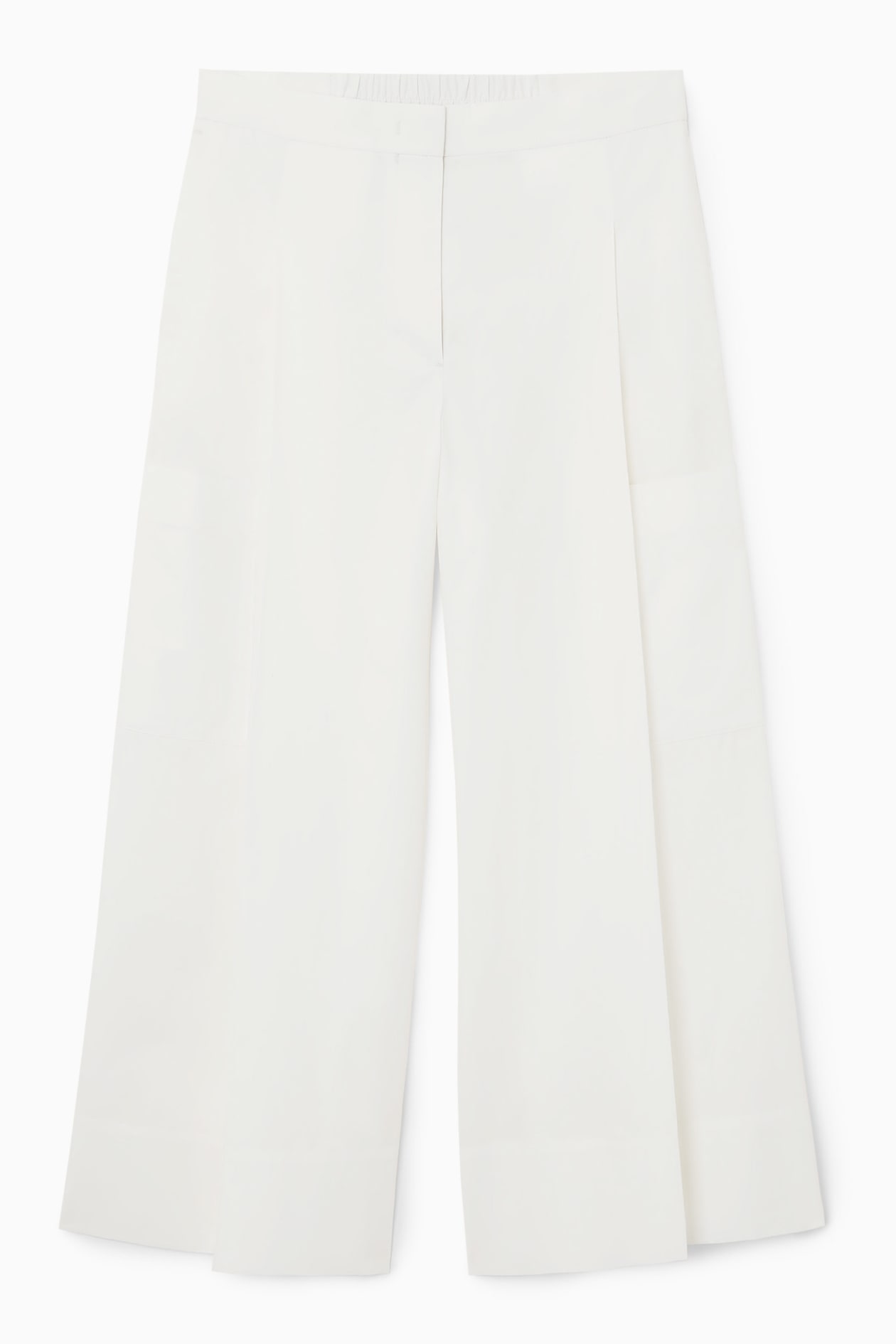 ELASTICATED PLEATED CULOTTES - WHITE | COS CH