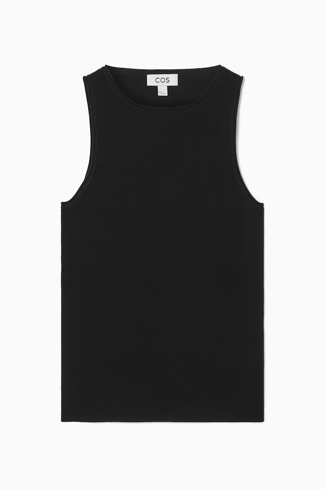 TUBULAR KNITTED TANK TOP - BLACK | COS