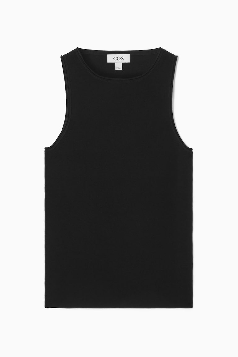 TUBULAR KNITTED TANK TOP - BLACK | COS
