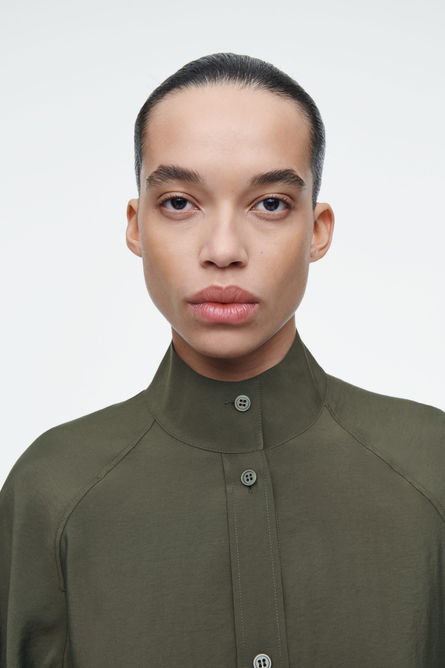 UTILITY BELTED SHIRT DRESS - DARK GREEN | COS