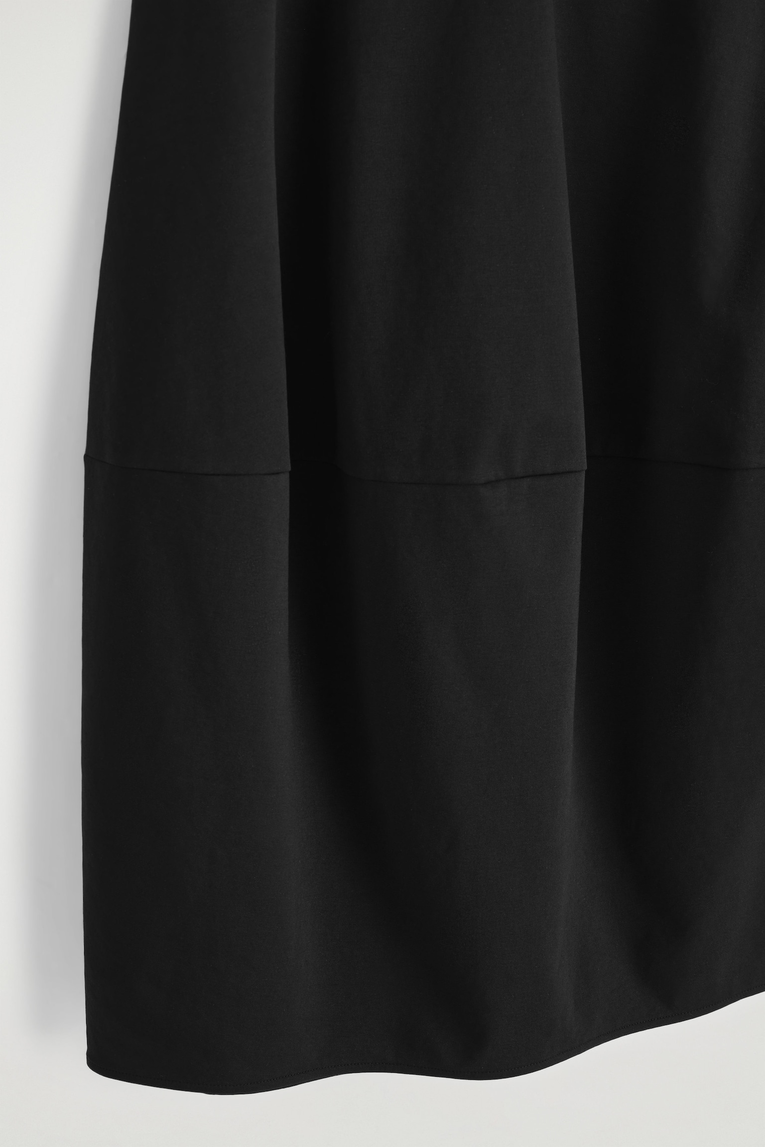 ROUNDED COTTON MIDI SKIRT - BLACK | COS