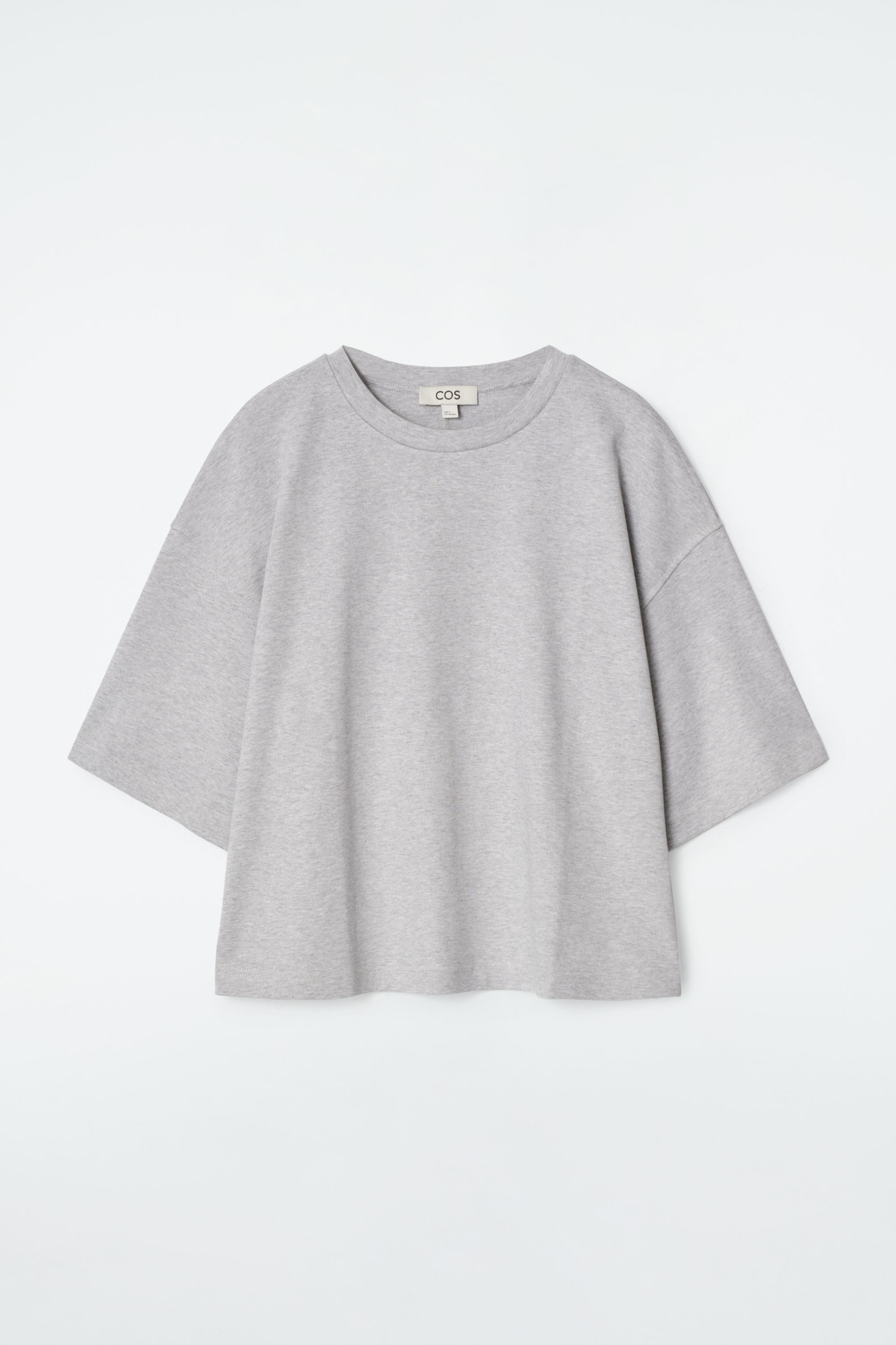 OVERSIZED BOXY T-SHIRT - GREY MÉLANGE | COS