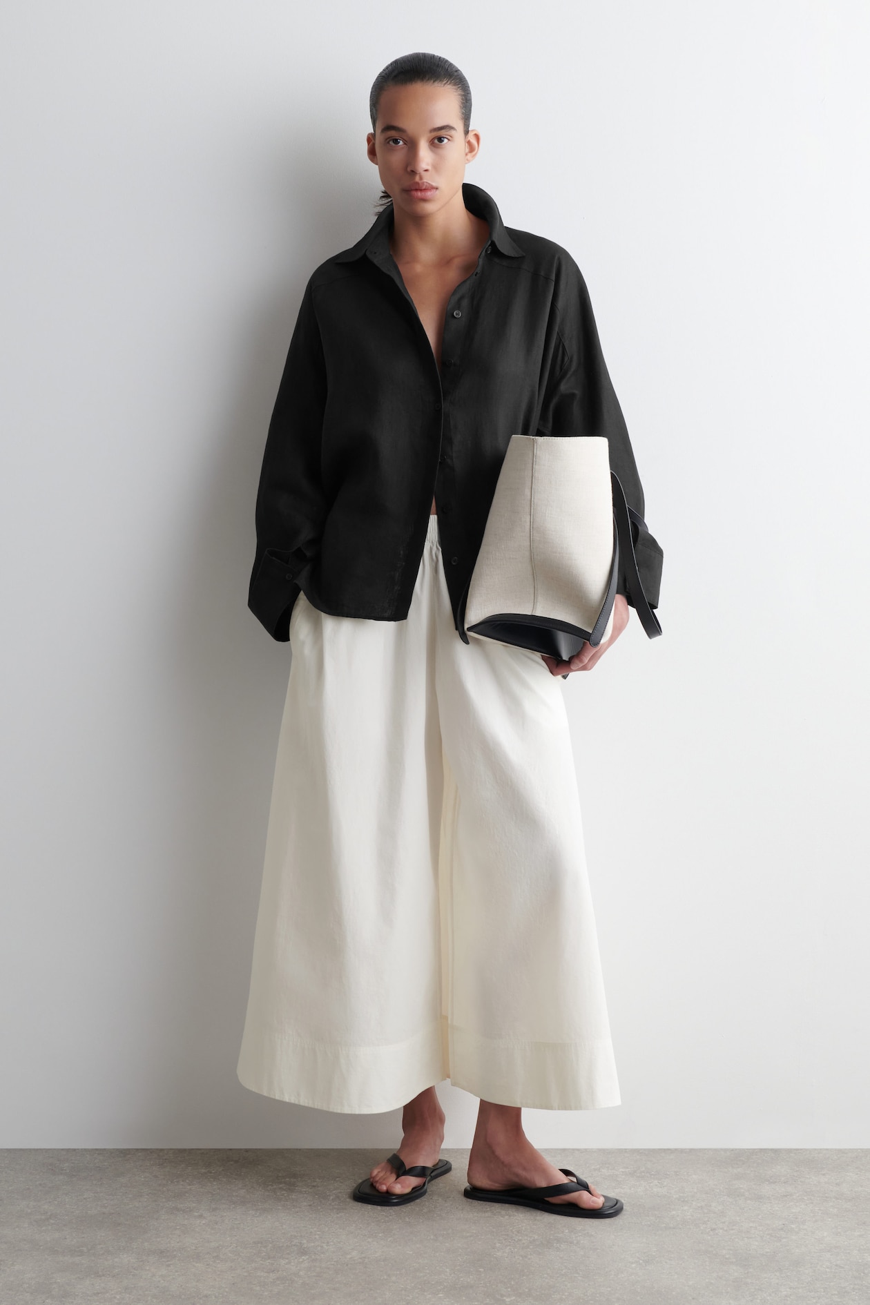 VOLUMINOUS CULOTTES - WHITE | COS