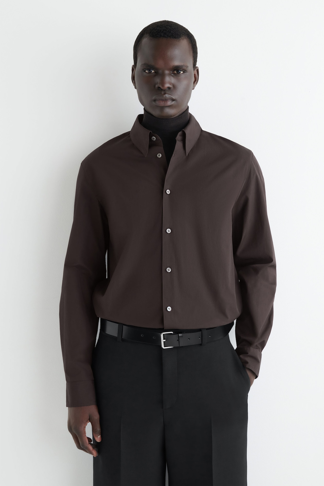 CLASSIC COTTON SHIRT - PLUM | COS