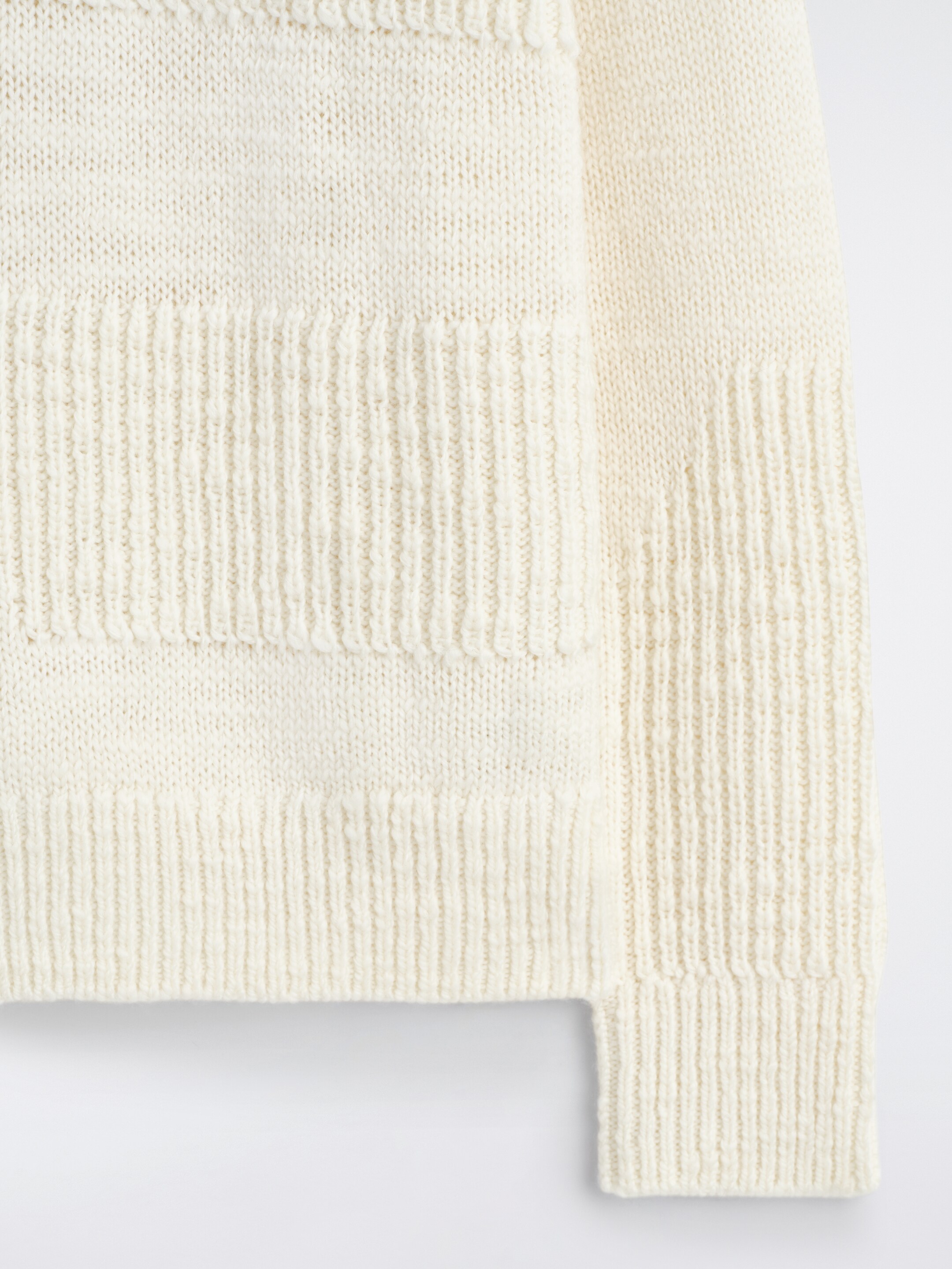 LADDER-STITCH WOOL JUMPER - CREAM - MUŽI | H&M SK