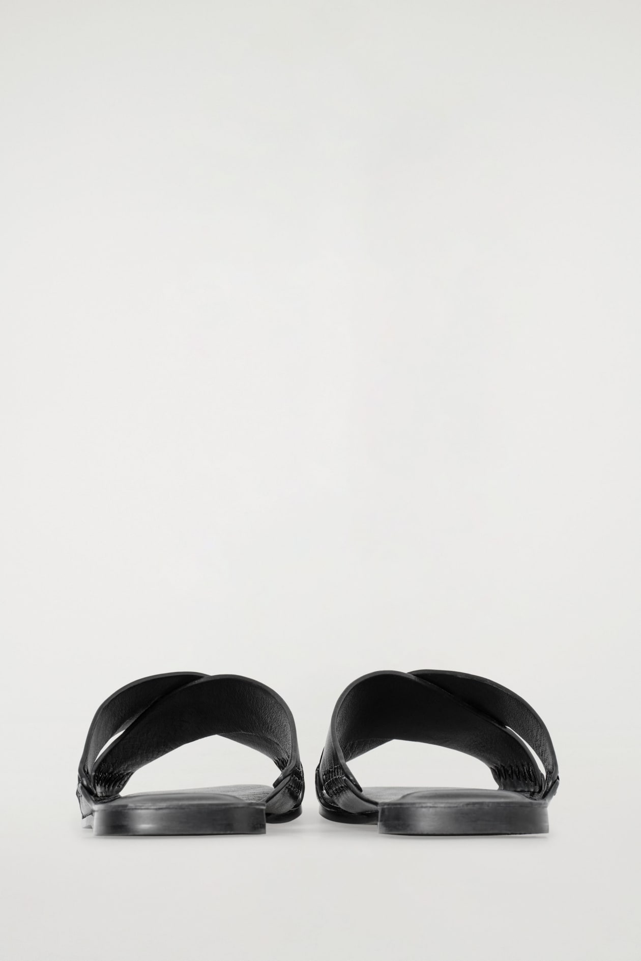 CROSSOVER LEATHER SANDALS - BLACK | COS US