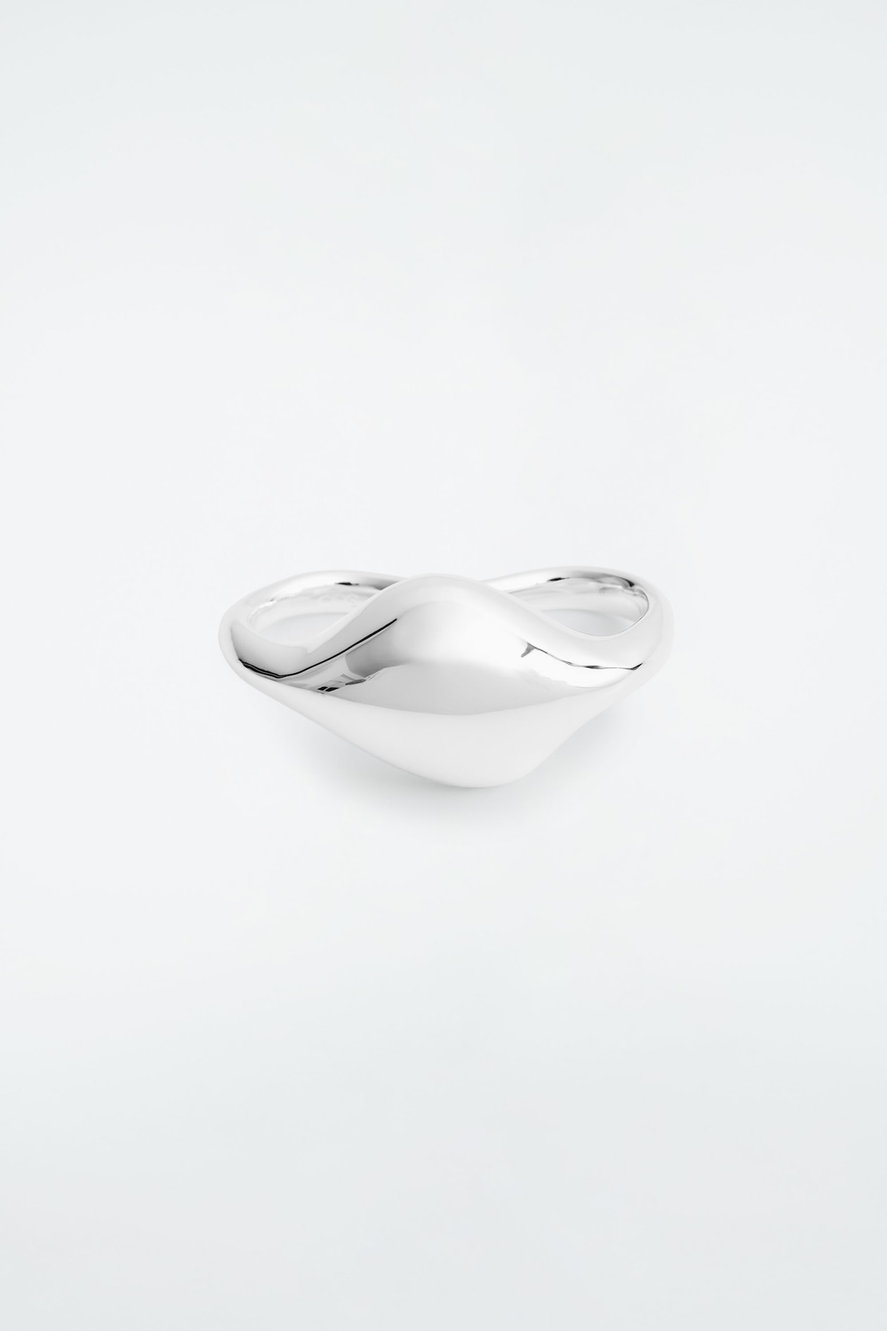 DOUBLE DROPLET RING - SILVER | COS