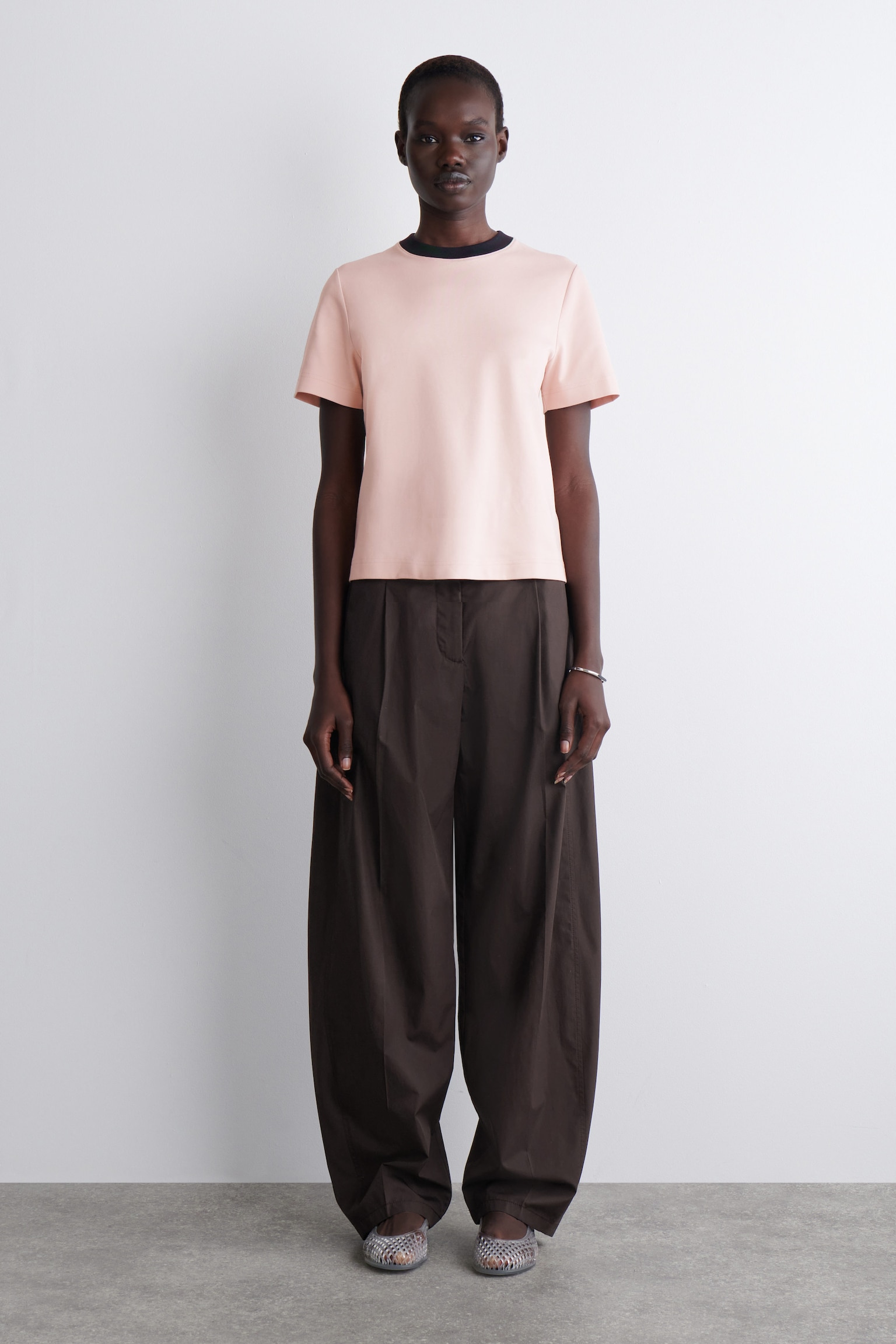 CLEAN CUT REGULAR T-SHIRT - PINK / NAVY | COS