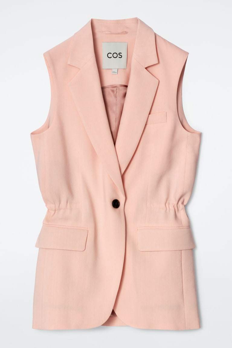SLIM LINEN WAISTCOAT - APRICOT | COS