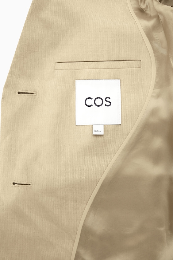 BLAZER LIN MÉLANGÉ MANCHES COURTES | COS FR