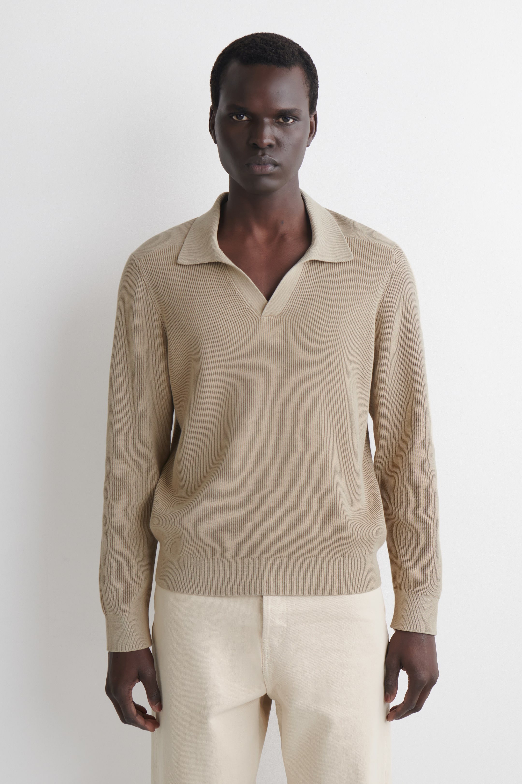 BAVLNENÝ POLO SVETER - BÉŽOVÁ - MUŽI | H&M SK