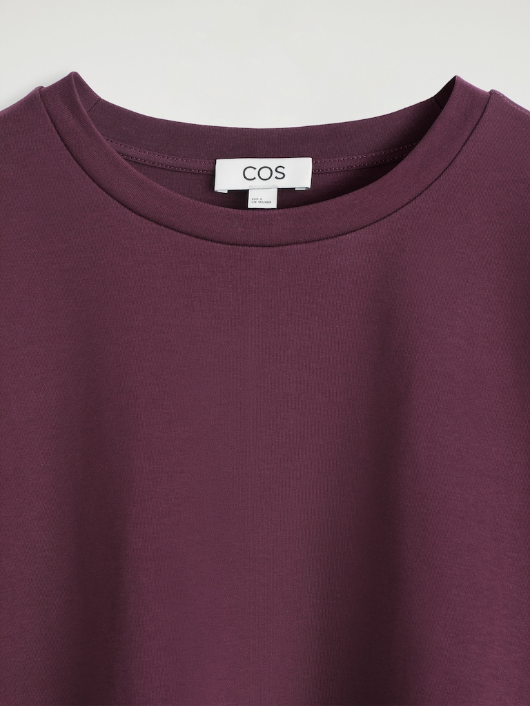 OVERSIZED BOXY T-SHIRT - BURGUNDY | COS