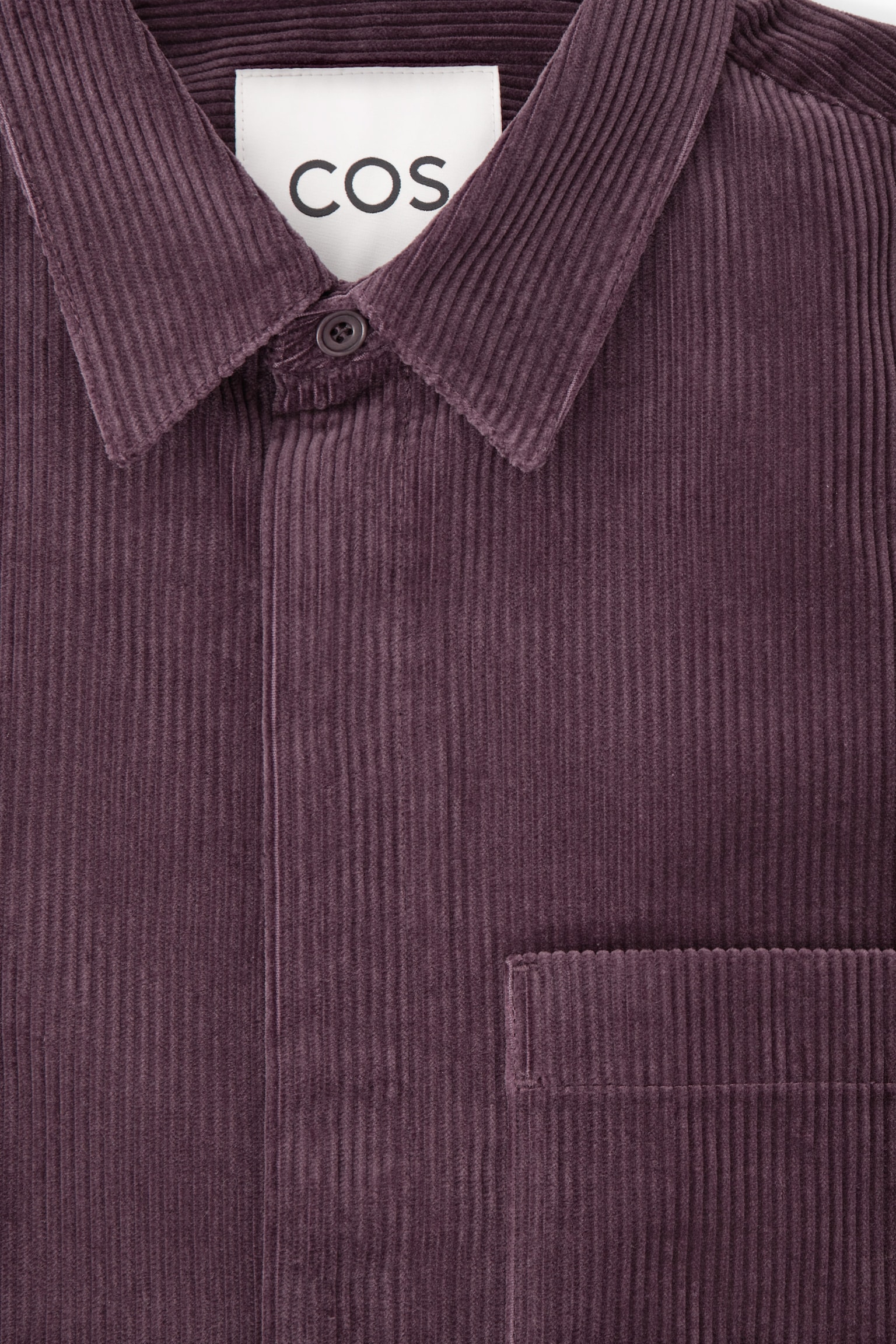 UTILITY-STYLE CORDUROY OVERSHIRT - PLUM | COS