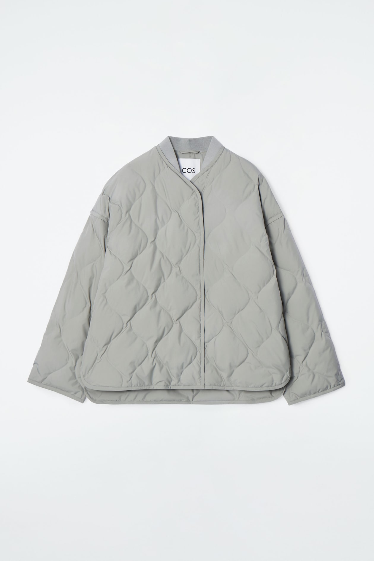 OVERSIZED QUILTED JACKET - SAGE GREEN | COS