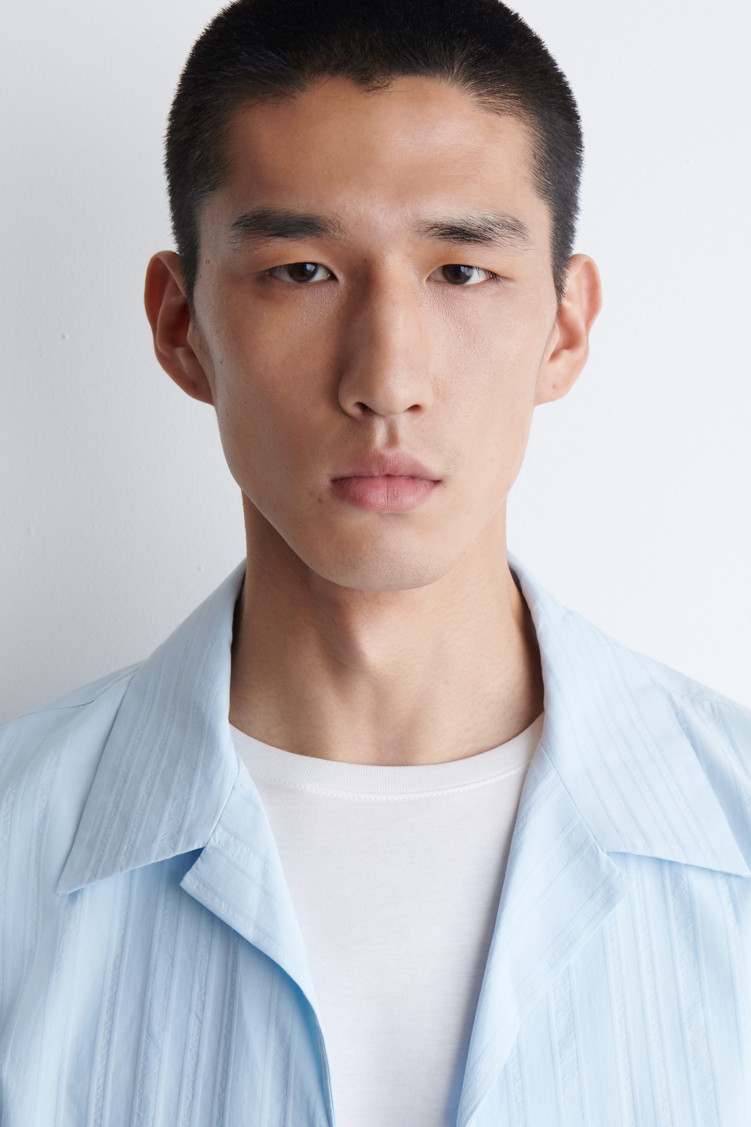 CAMP-COLLAR SHIRT - LIGHT BLUE | COS