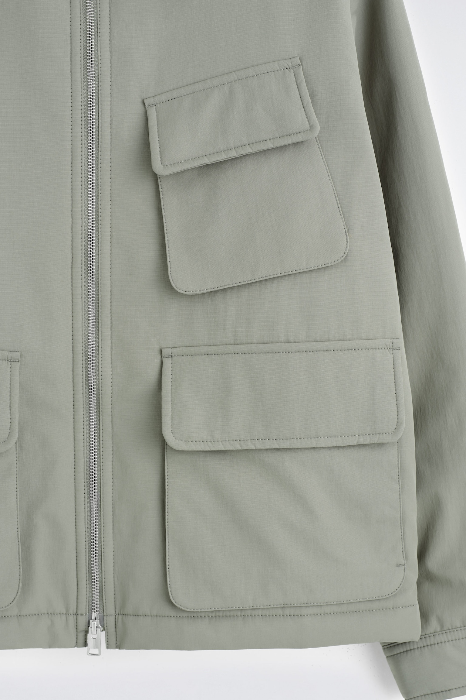 PADDED NYLON UTILITY JACKET - SAGE GREEN | COS US