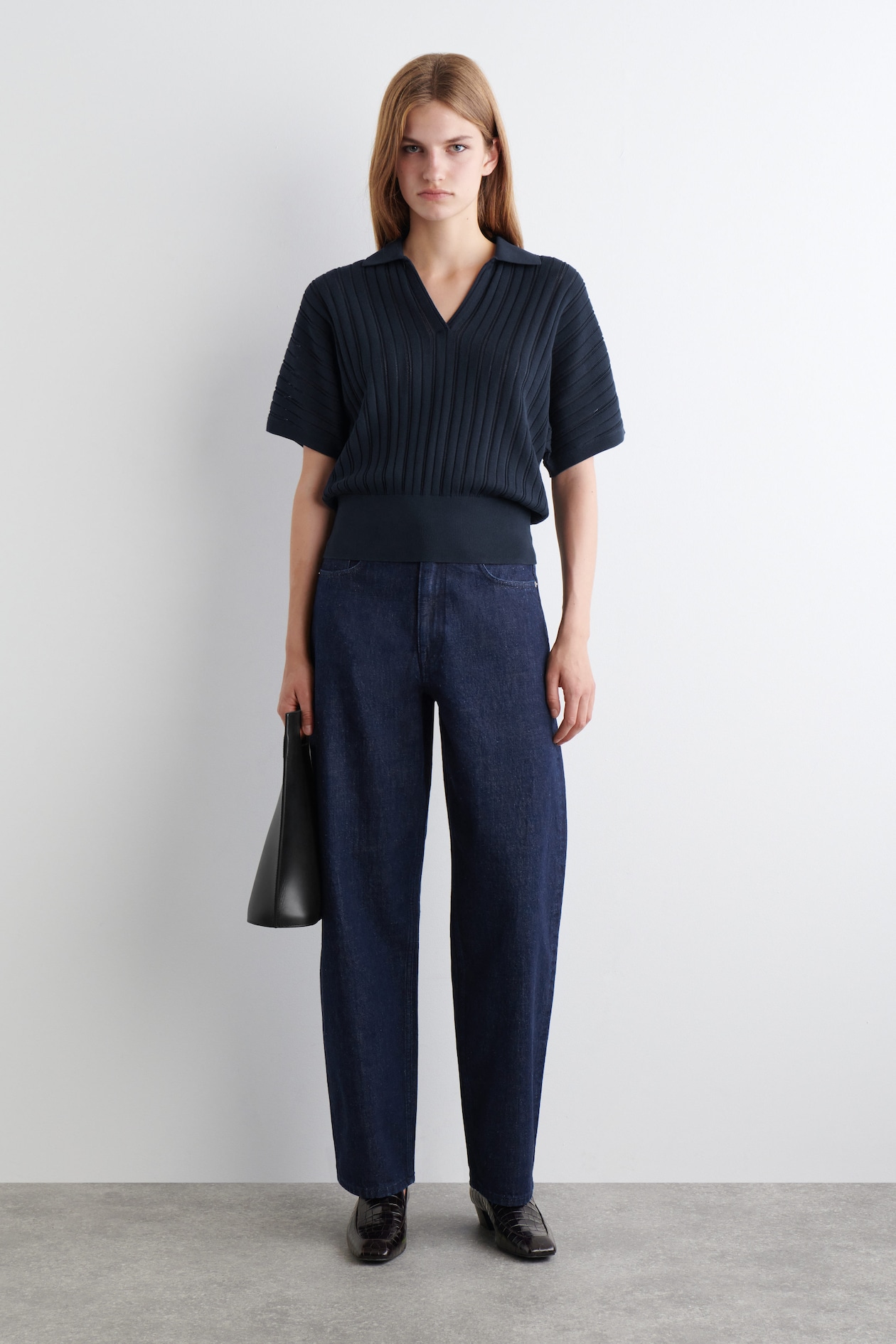 BAY BARREL-LEG JEANS - DARK BLUE | COS