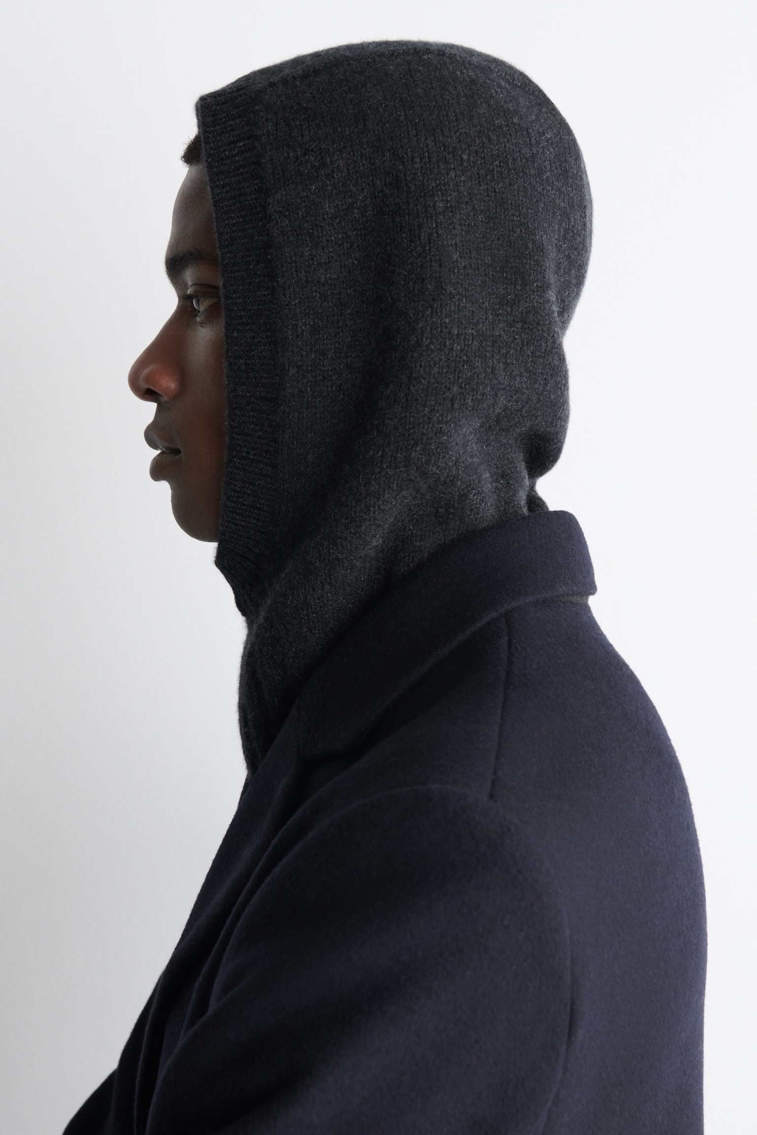 CASHMERE BALACLAVA - BLACK MÉLANGE | COS NO