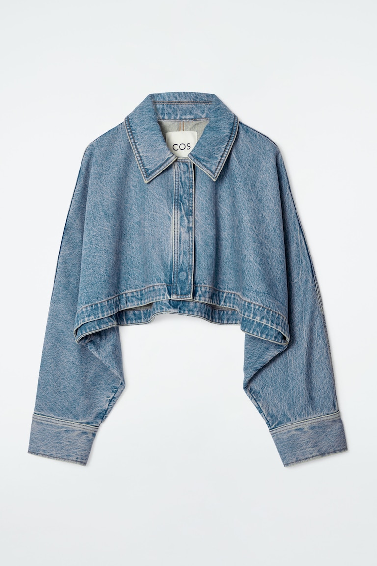 CROPPED DENIM JACKET - LIGHT BLUE | COS