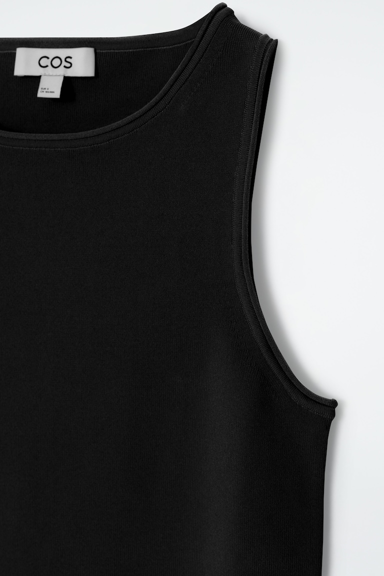 TUBULAR KNITTED TANK TOP - BLACK | COS
