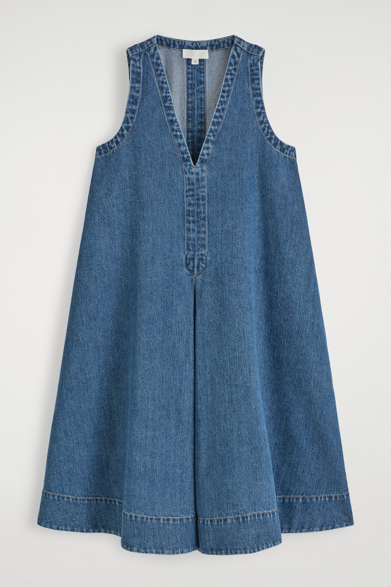 MINI ABITO A TRAPEZIO IN DENIM - BLU | COS