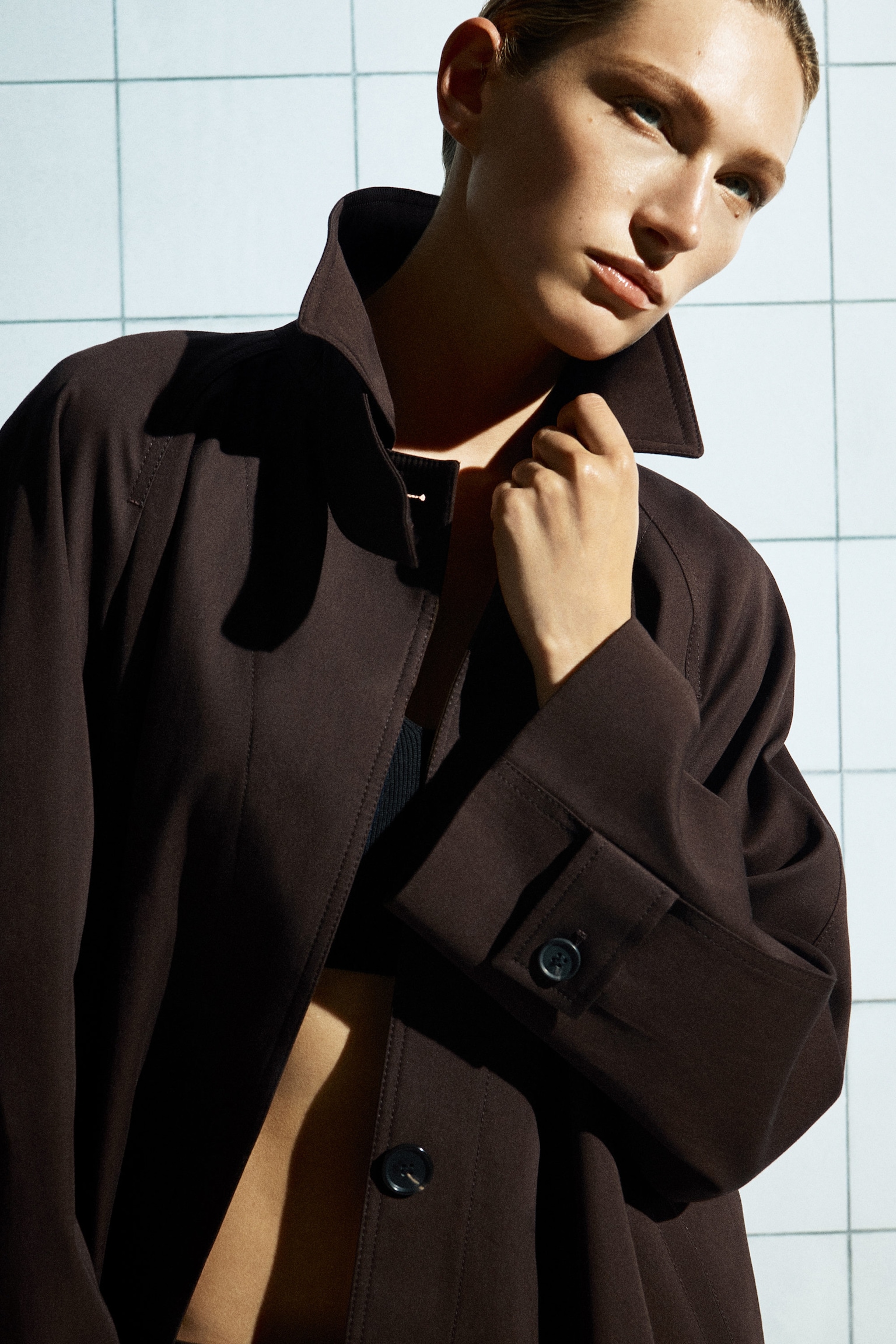 A-LINE TRENCH COAT - BROWN | COS