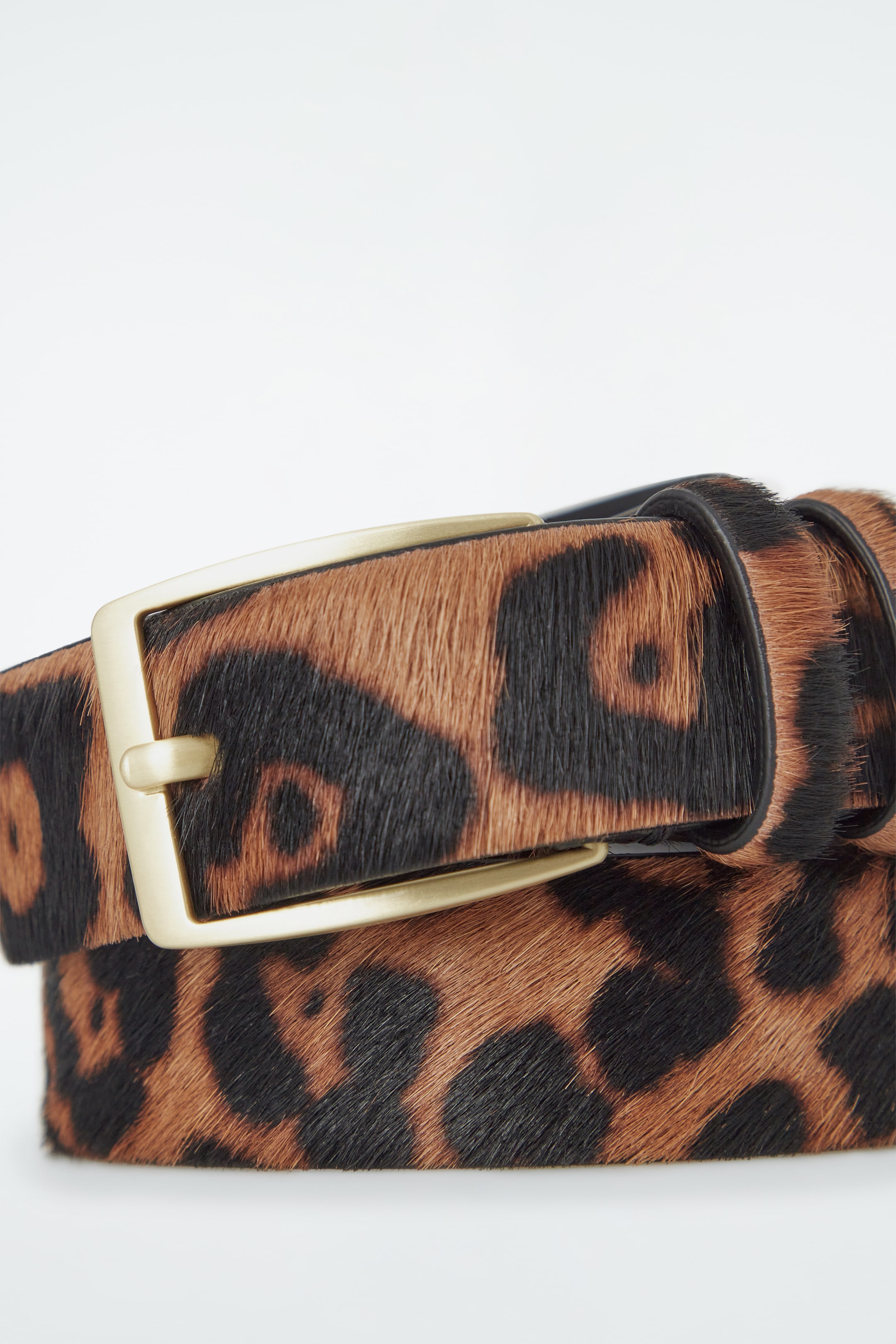 Women's LEOPARD PRINT LEOPARD-PRINT PONY HAIR BELT | H&M GB