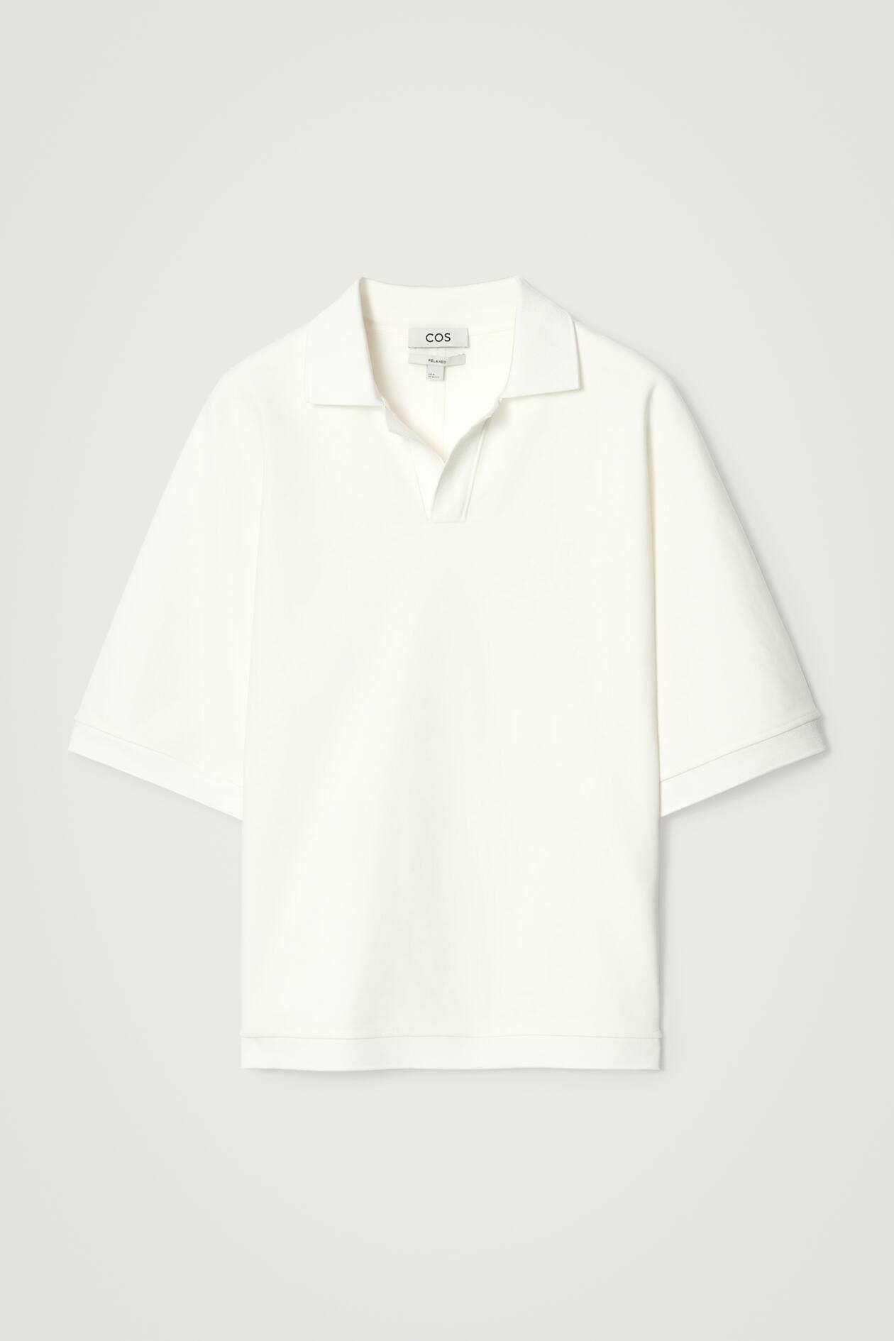 POLOSHIRT AUS JERSEY MIT OFFENEM KRAGEN - WEISS - Men | H&M DE