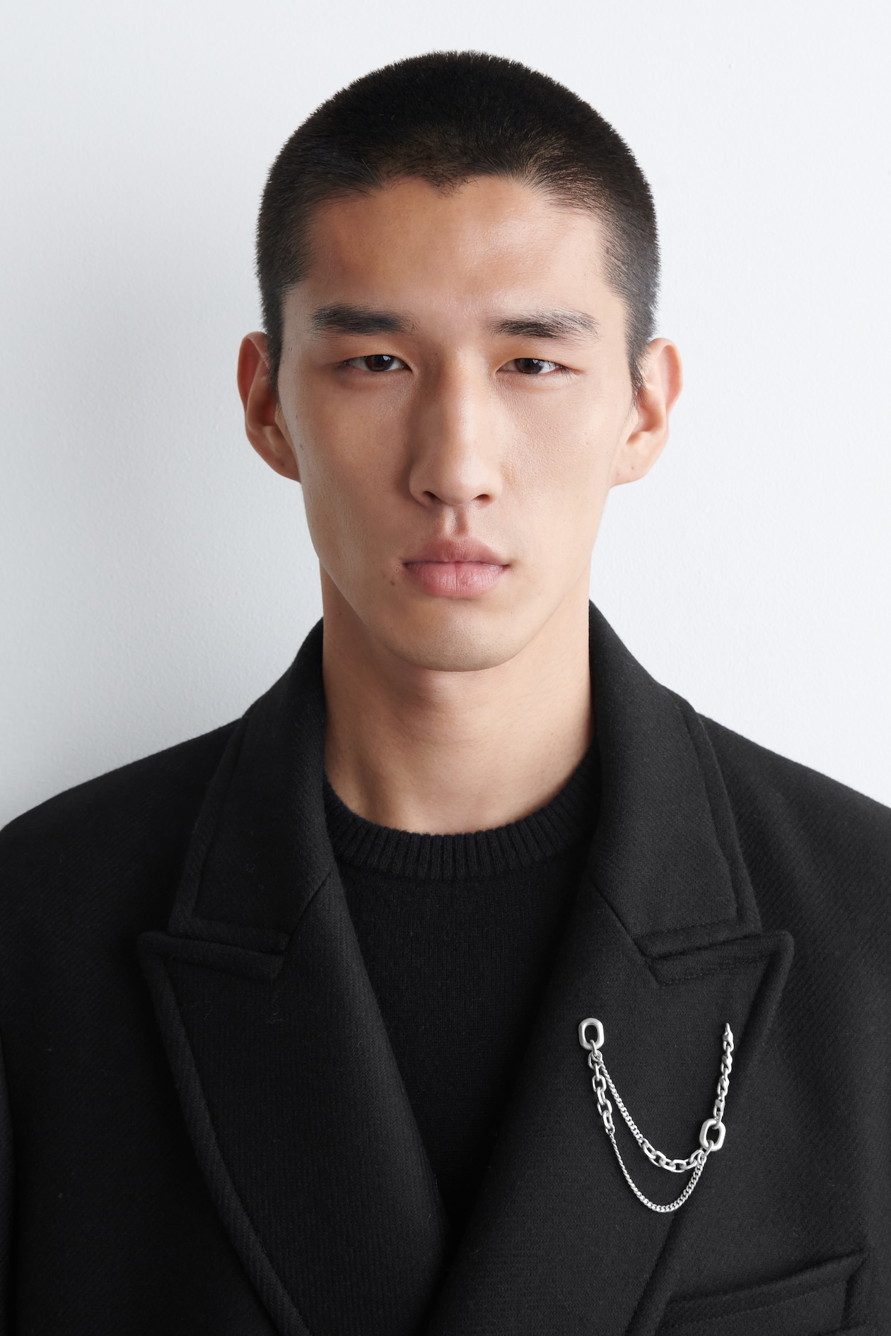 FACETED DOUBLE-CHAIN BROOCH - SILVER - Men | H&M GB