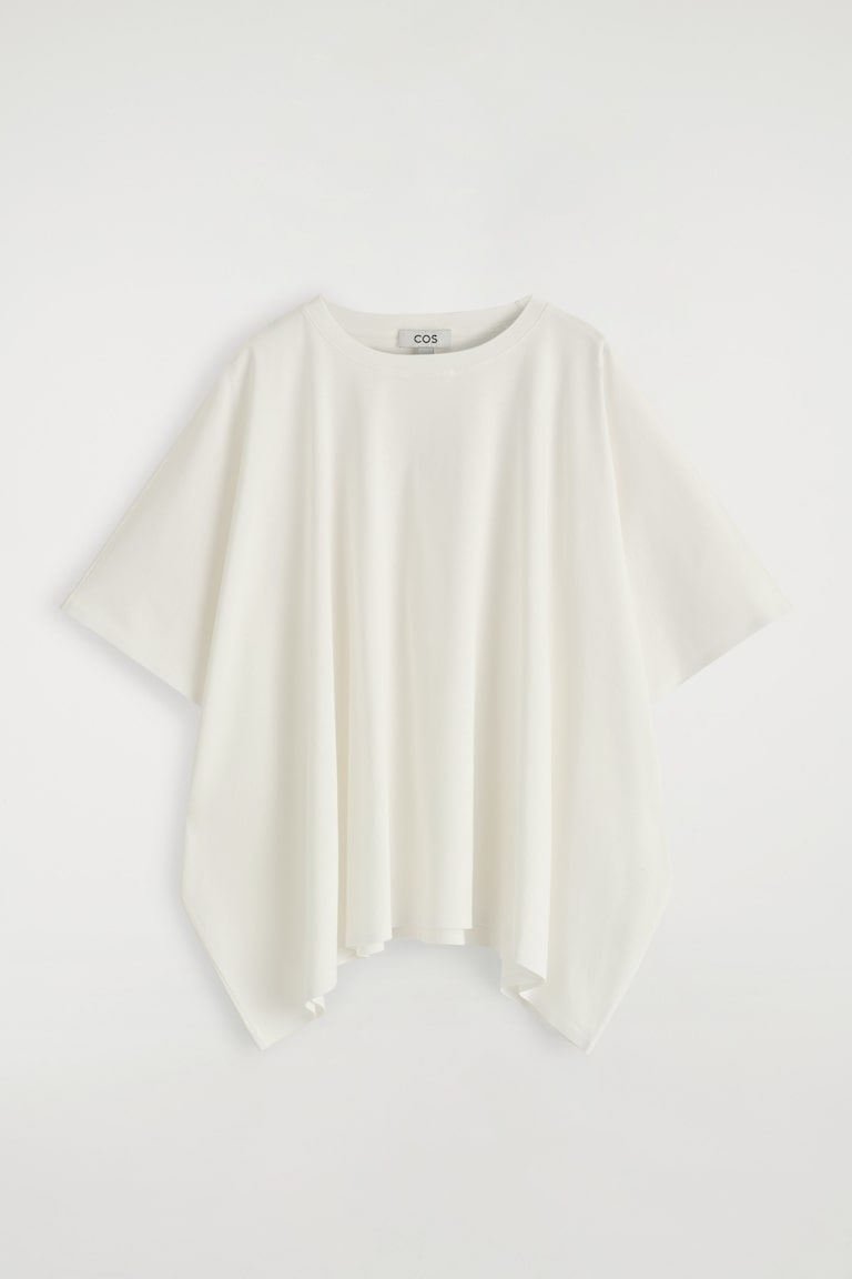 OVERSIZED BATWING-SLEEVE T-SHIRT - WHITE | COS GB