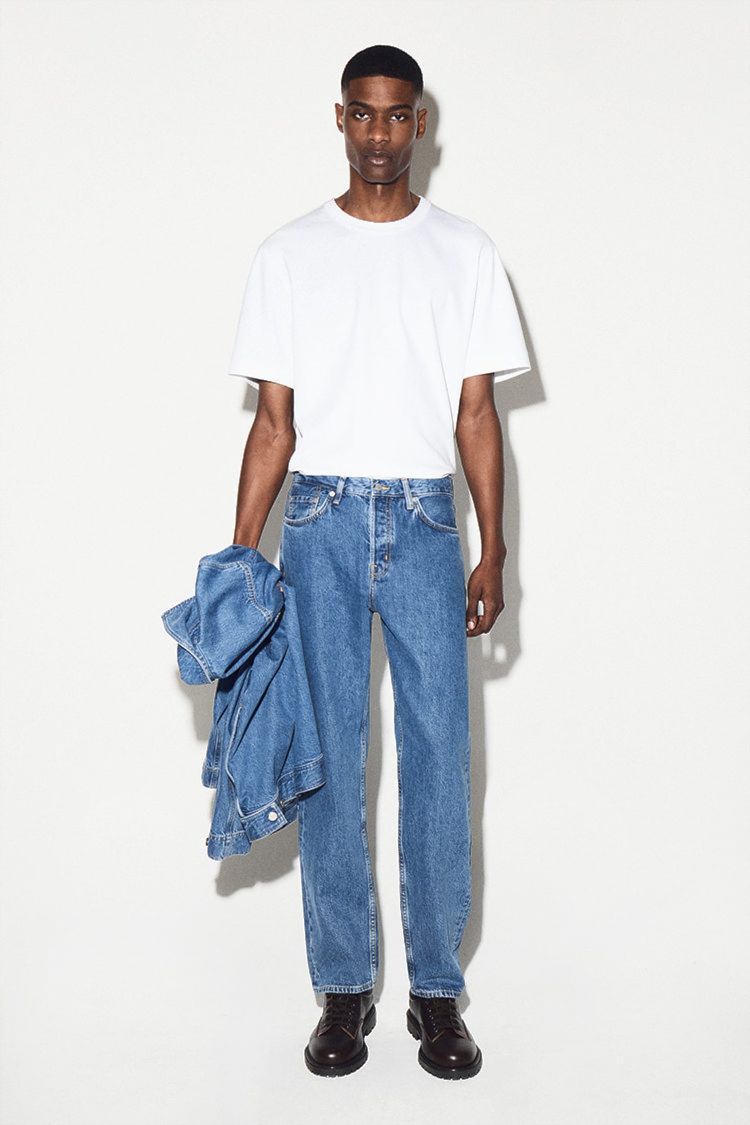 SIGNATURE REGULAR-FIT STRAIGHT-LEG JEANS - BLUE | COS US
