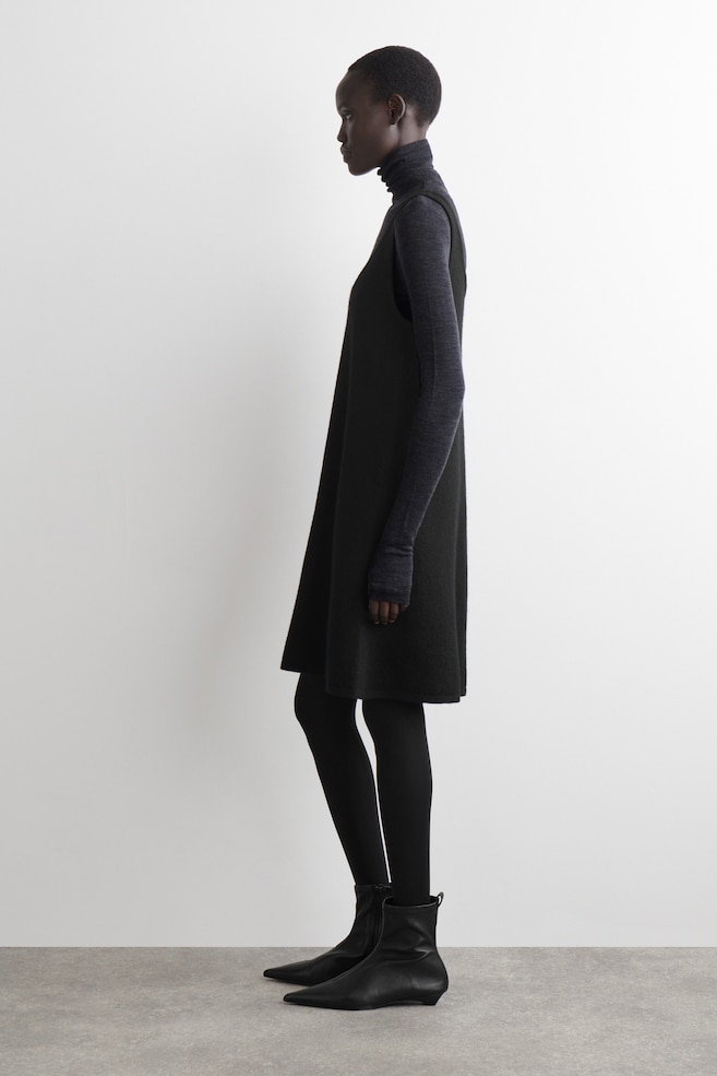 BOILED-WOOL A-LINE MINI DRESS - BLACK | COS GB