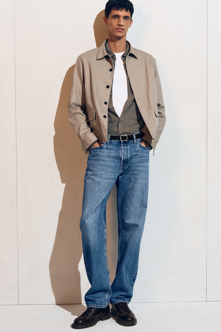 SIGNATURE REGULAR-FIT STRAIGHT-LEG JEANS - BLUE | COS US