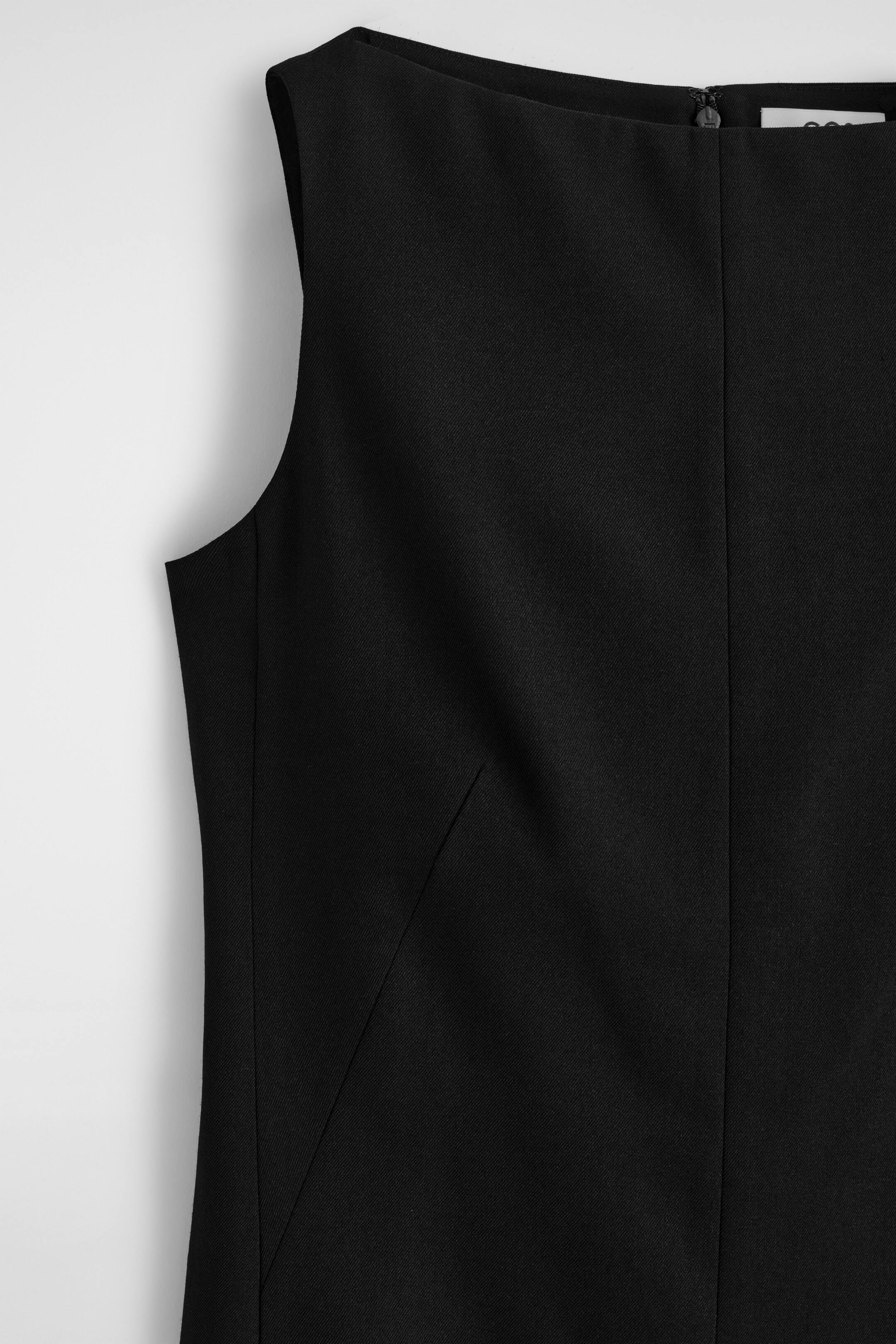 Women's BLACK TAILORED MERINO WOOL-BLEND MINI DRESS | H&M GB