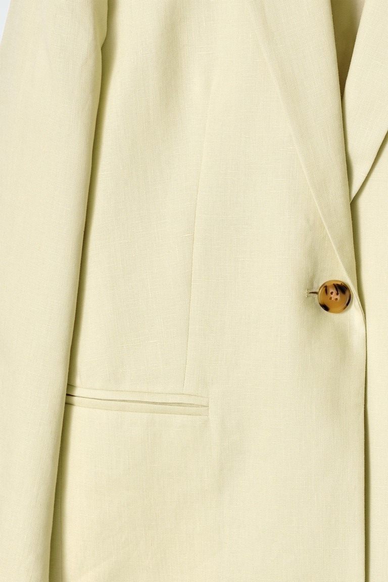 LONGLINE LINEN BLAZER - BUTTER YELLOW | COS
