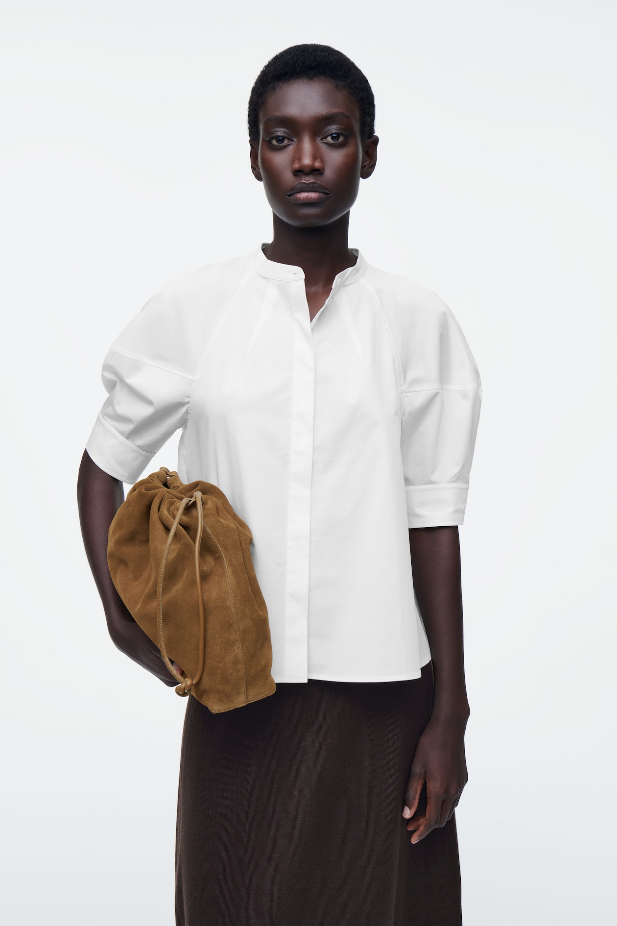 PUFF-SLEEVE BLOUSE - WHITE | COS