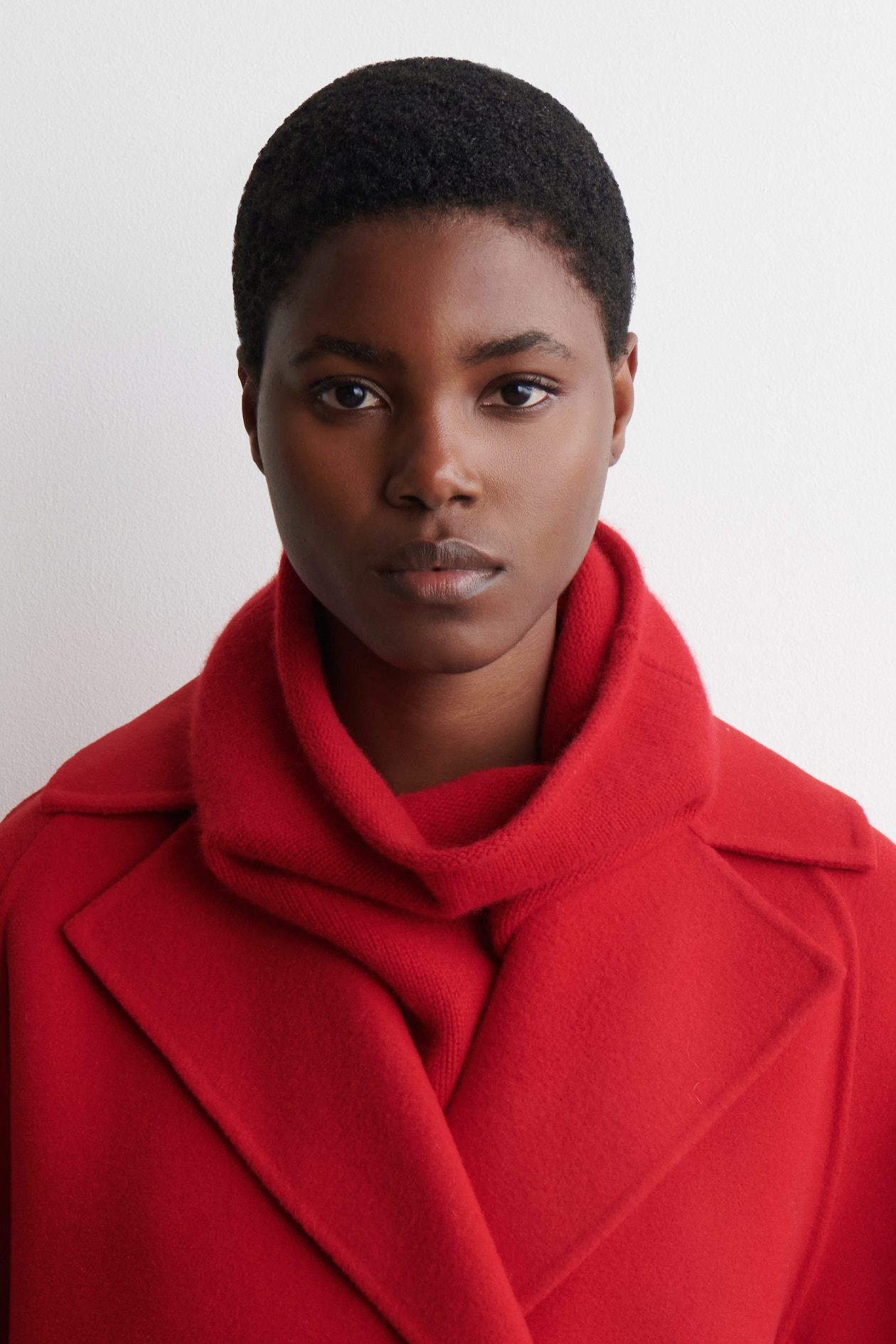 WOOL-CASHMERE BIB VEST - RED | COS