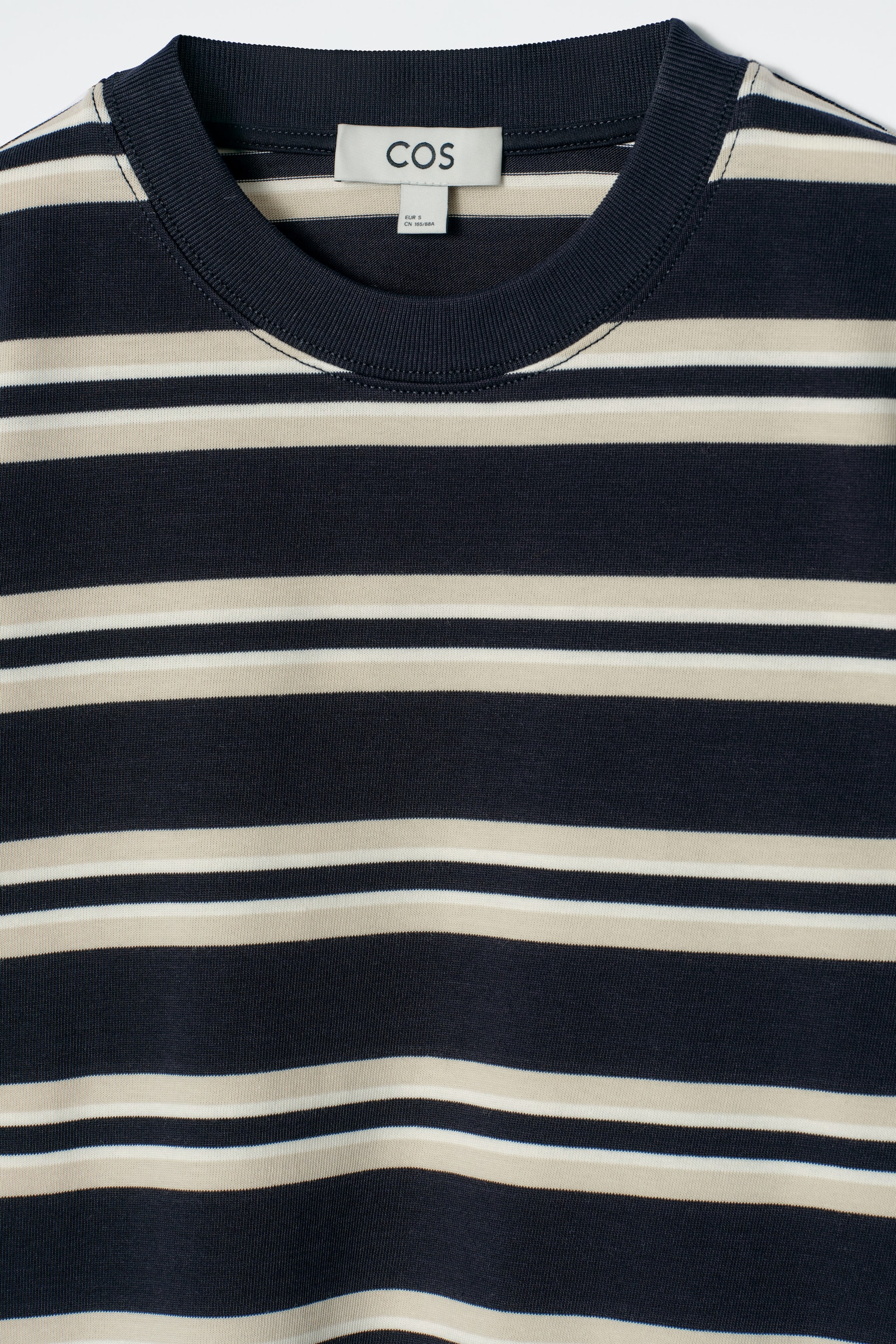 CLEAN CUT REGULAR T-SHIRT - NAVY / STRIPED | COS IE
