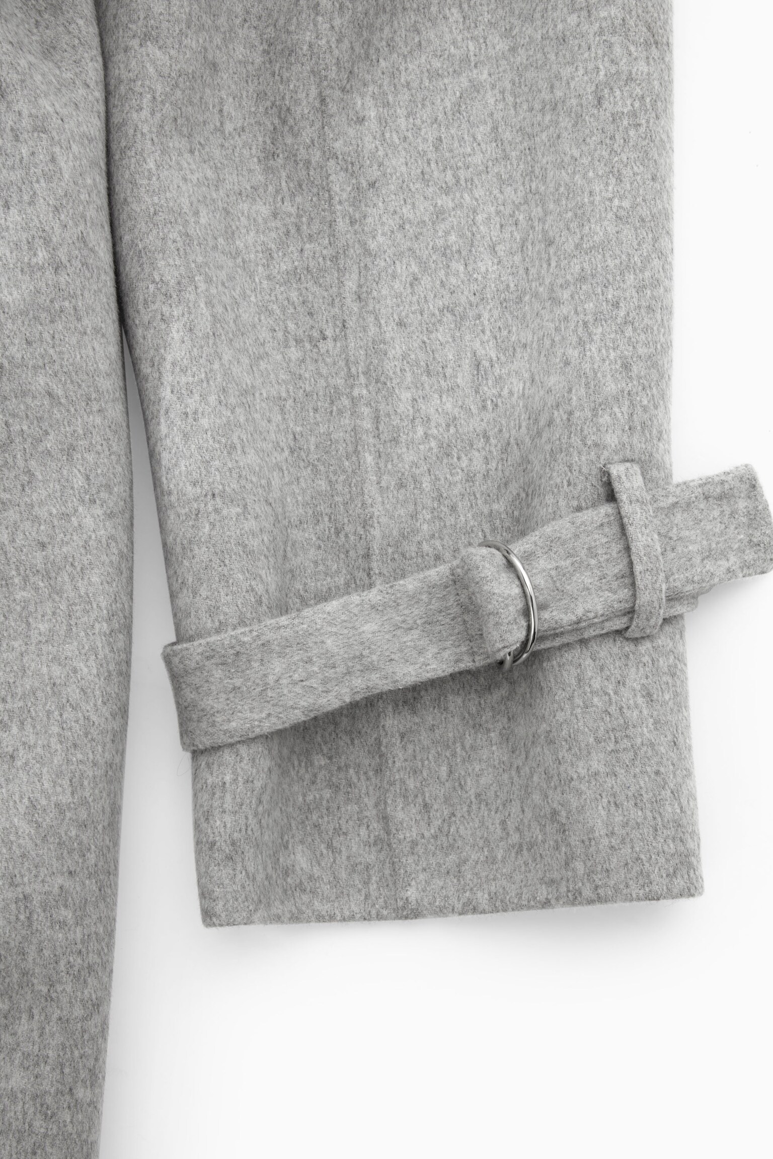 DOUBLE-FACED WOOL TRENCH COAT - LIGHT GREY | COS