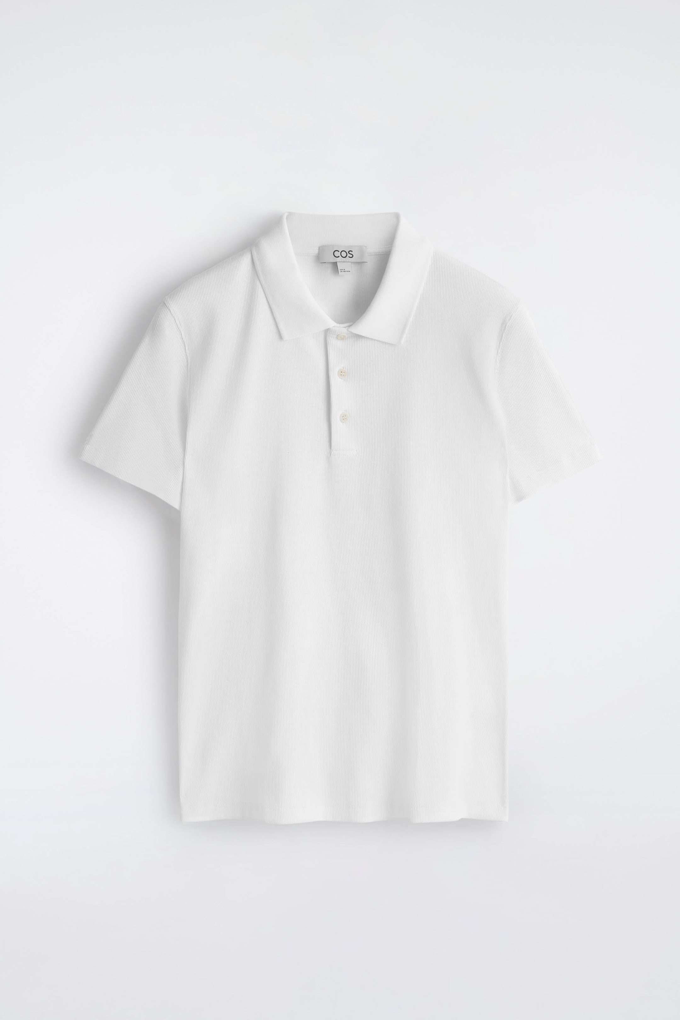ÚZKY REBROVANÝ BAVLNENÝ POLO TRIČKO - BIELA - MUŽI | H&M SK