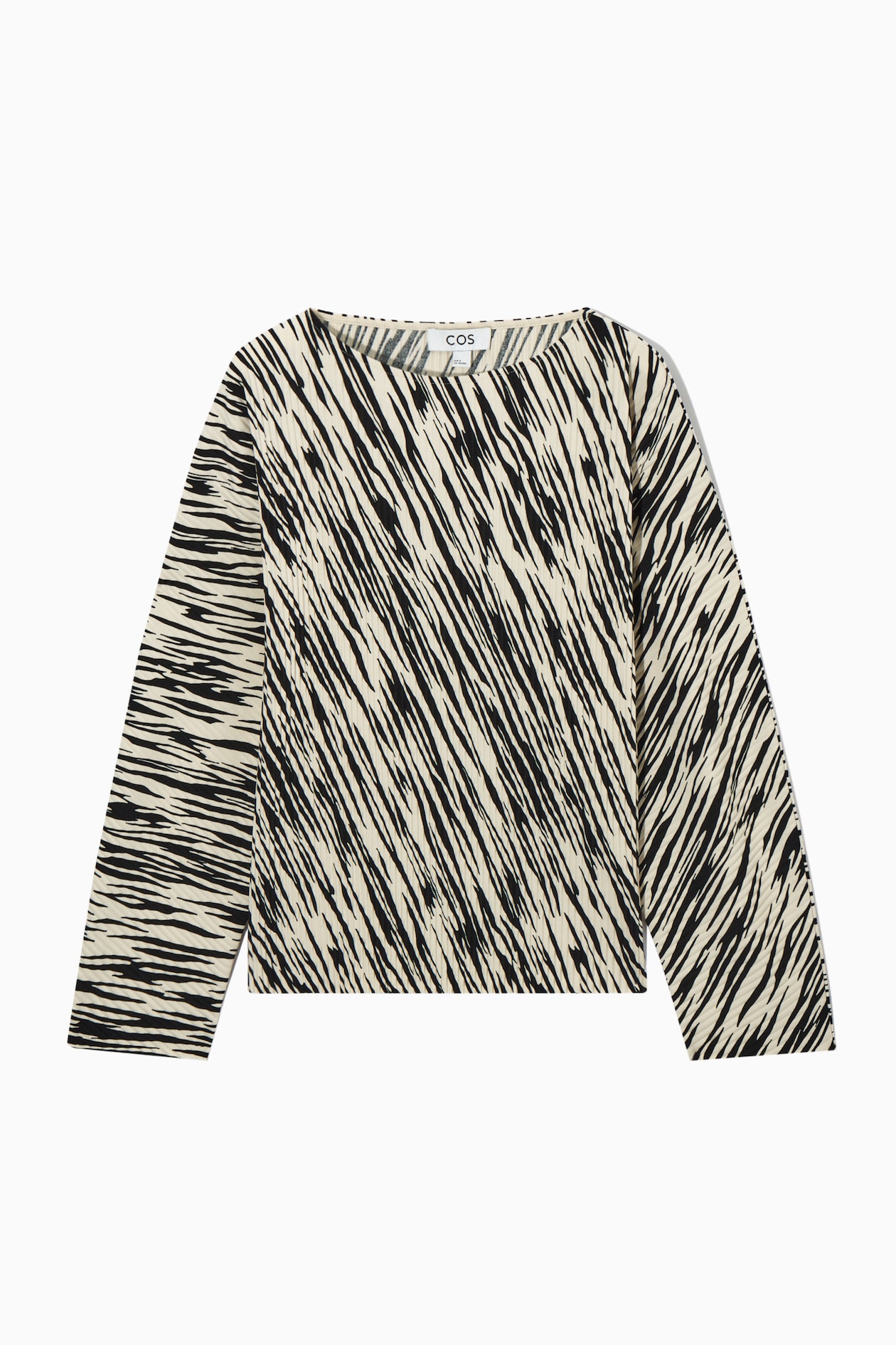 ROUNDED PLEATED TOP - BEIGE / ZEBRA | COS