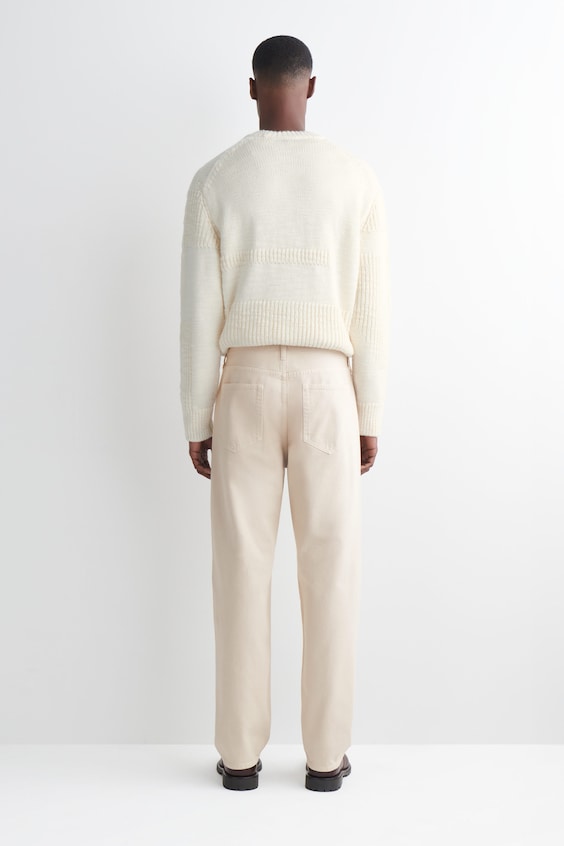 SIGNATURE REGULAR-FIT STRAIGHT-LEG JEANS - BEIGE | COS US