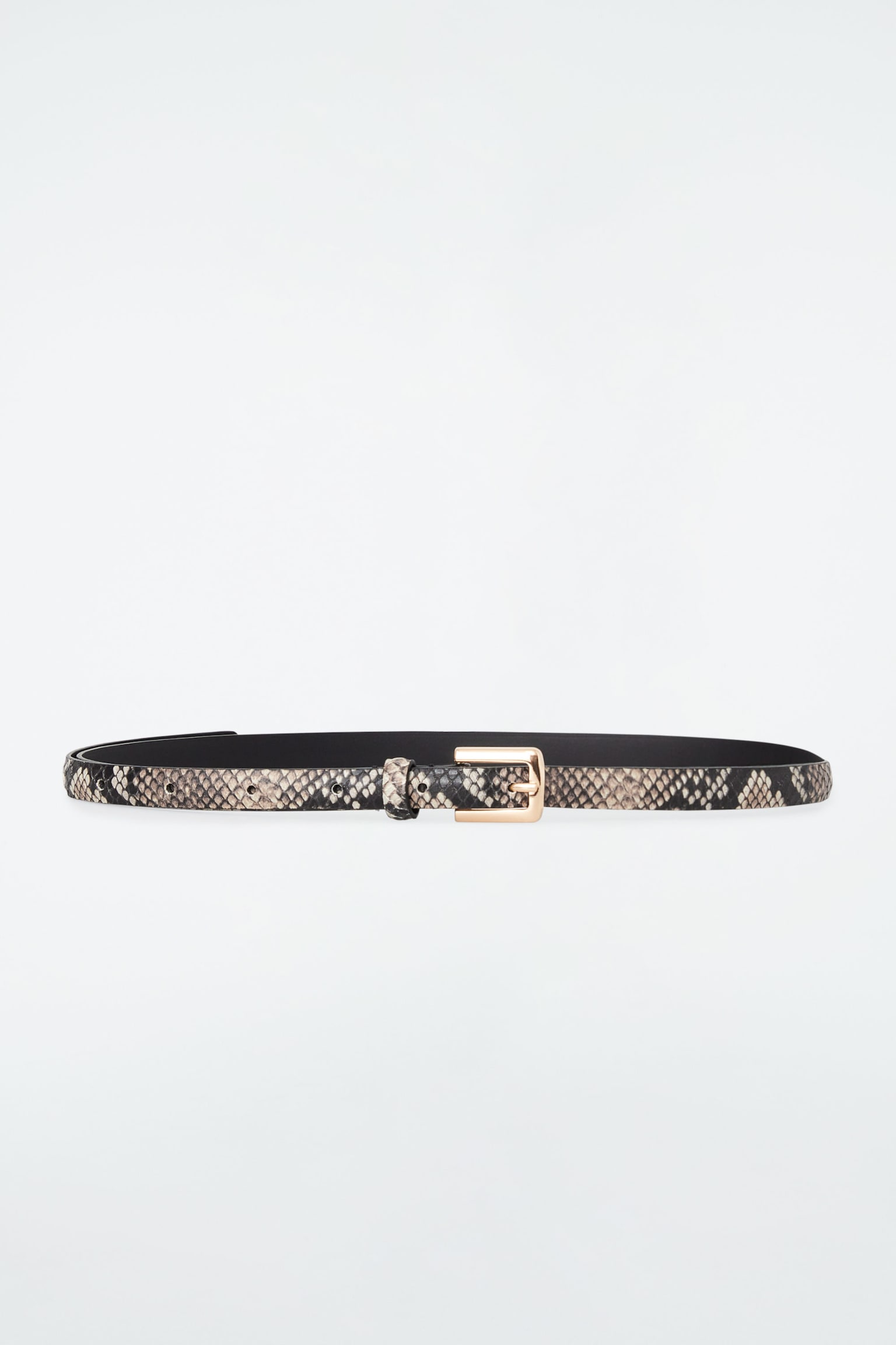 SKINNY LEATHER BELT - SNAKE EFFECT | COS