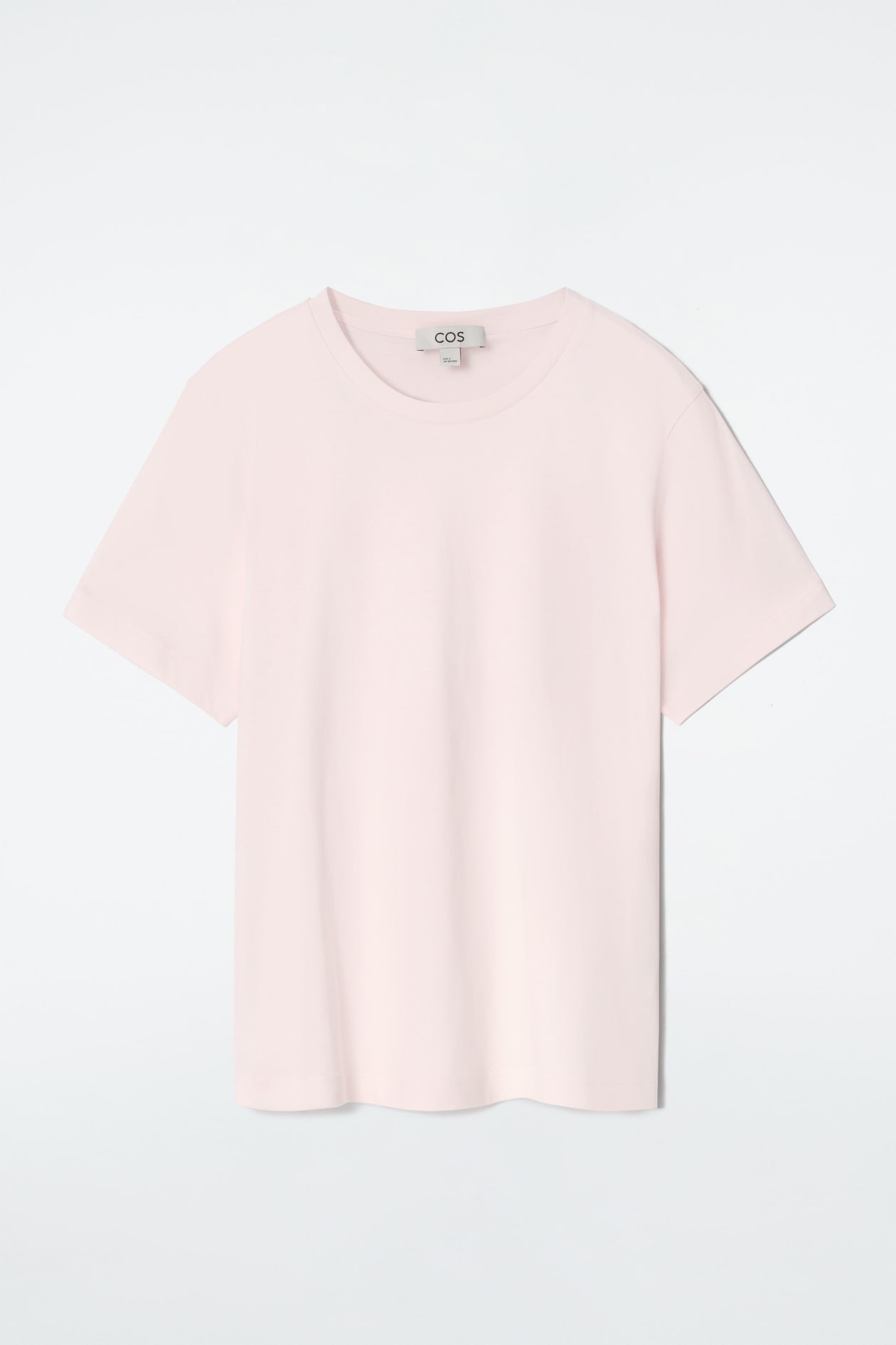 CREW-NECK COTTON T-SHIRT - LIGHT PINK | COS GB