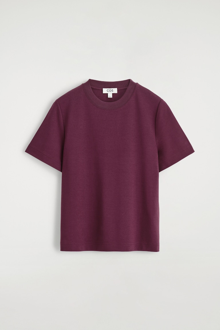 CLEAN CUT T-SHIRT - DARK RED | COS